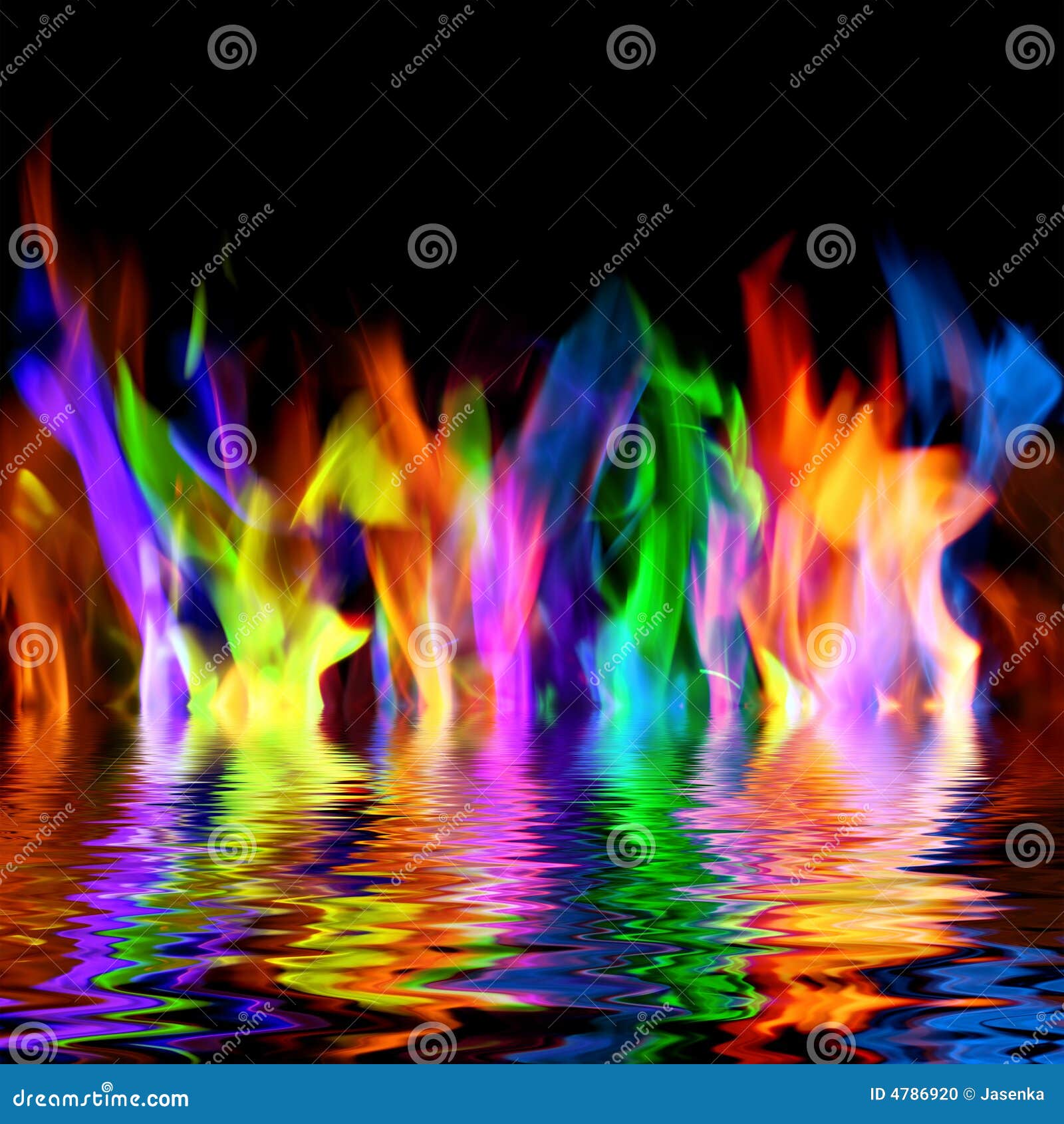 Colorful Fire Flames