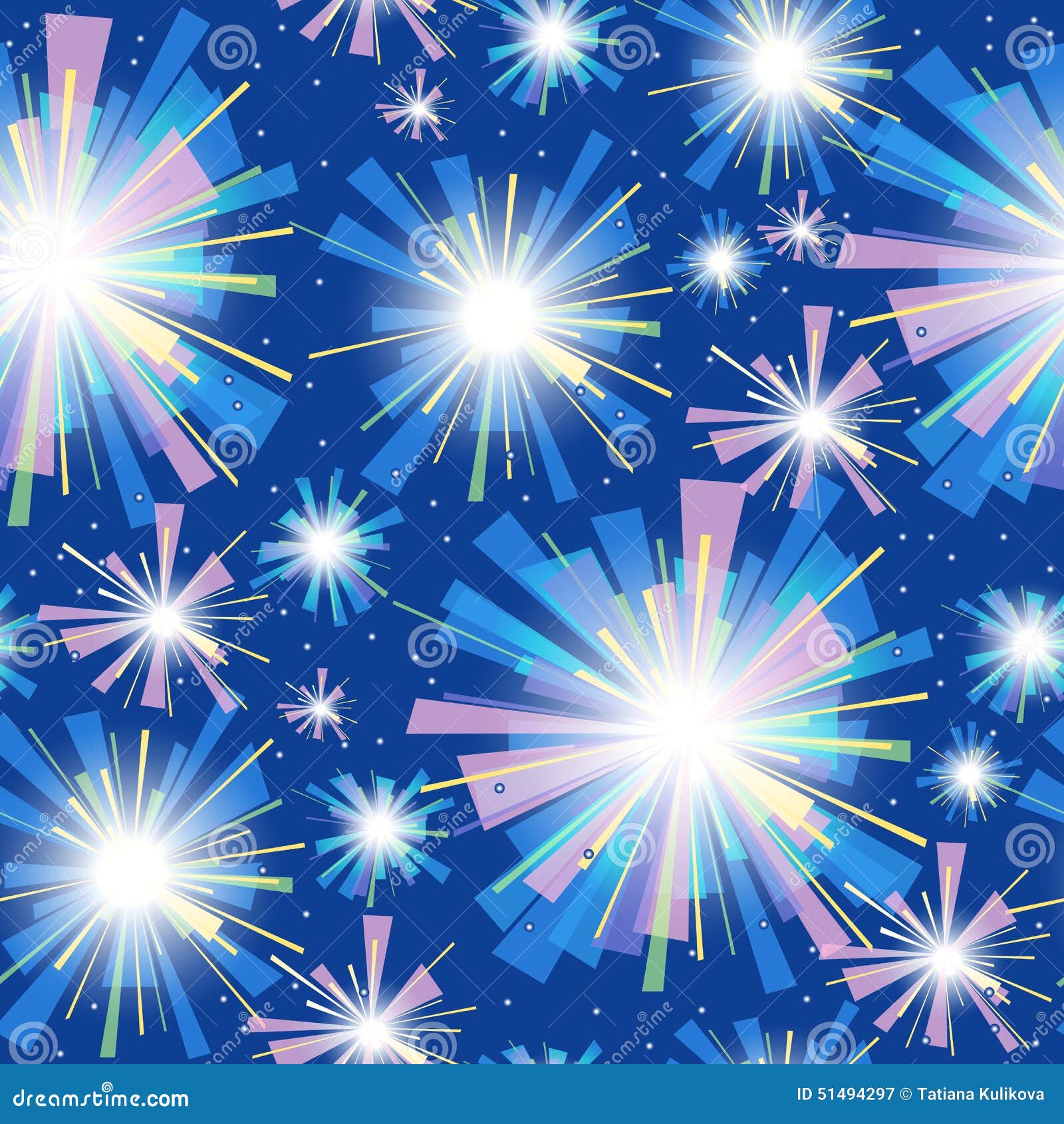 Colorful Flash on a Blue Background. Stock Vector - Illustration of ...