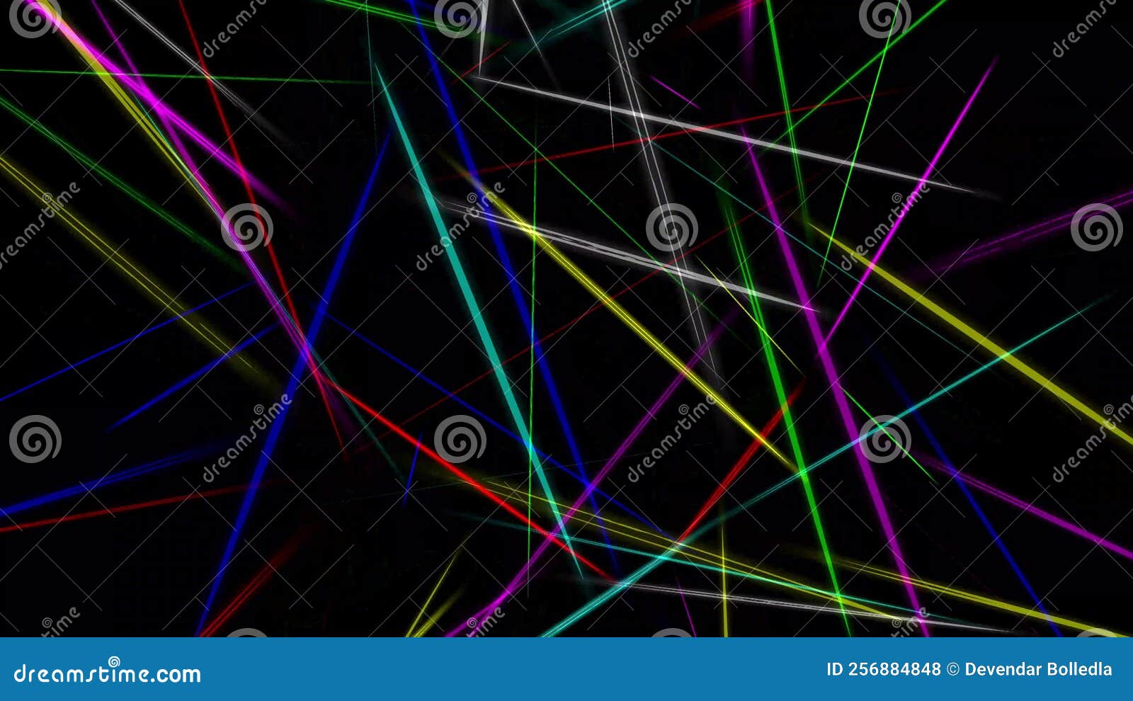 Colorful Flash Light Rays Motion Graphics with Night Background Stock ...