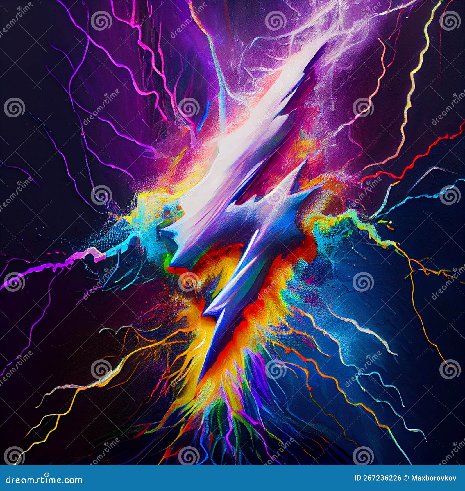 Colorful Flash Sign. AI Generative Stock Illustration - Illustration of ...