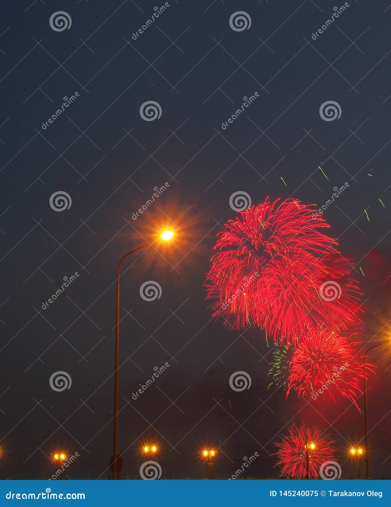 Colorful Flashes of Fireworks in the Night Sky. Fireworks Stock Image ...