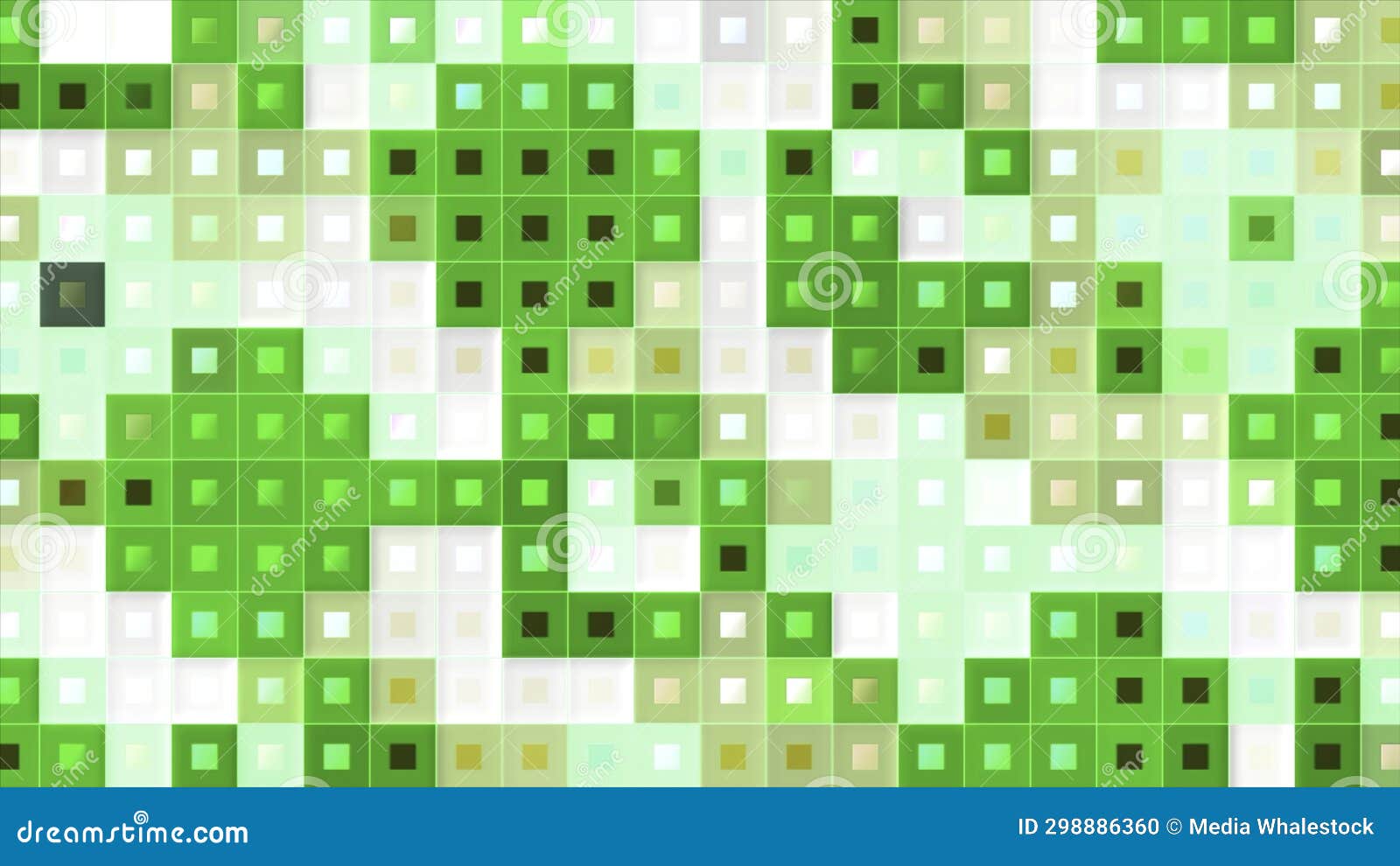 Colorful Flashing Blocks. Computer Generated 8bit Effect. 3d Rendering ...