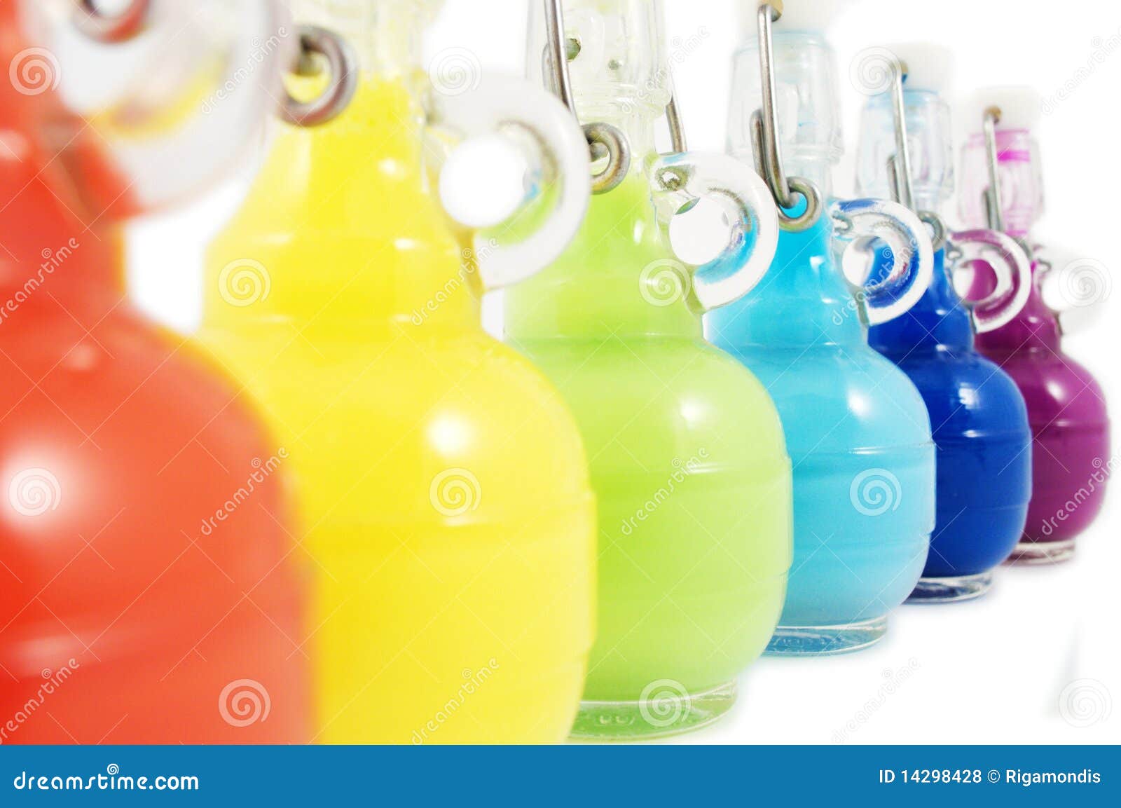Colorful flasks stock photo. Image of liquid, fluid, draft - 14298428