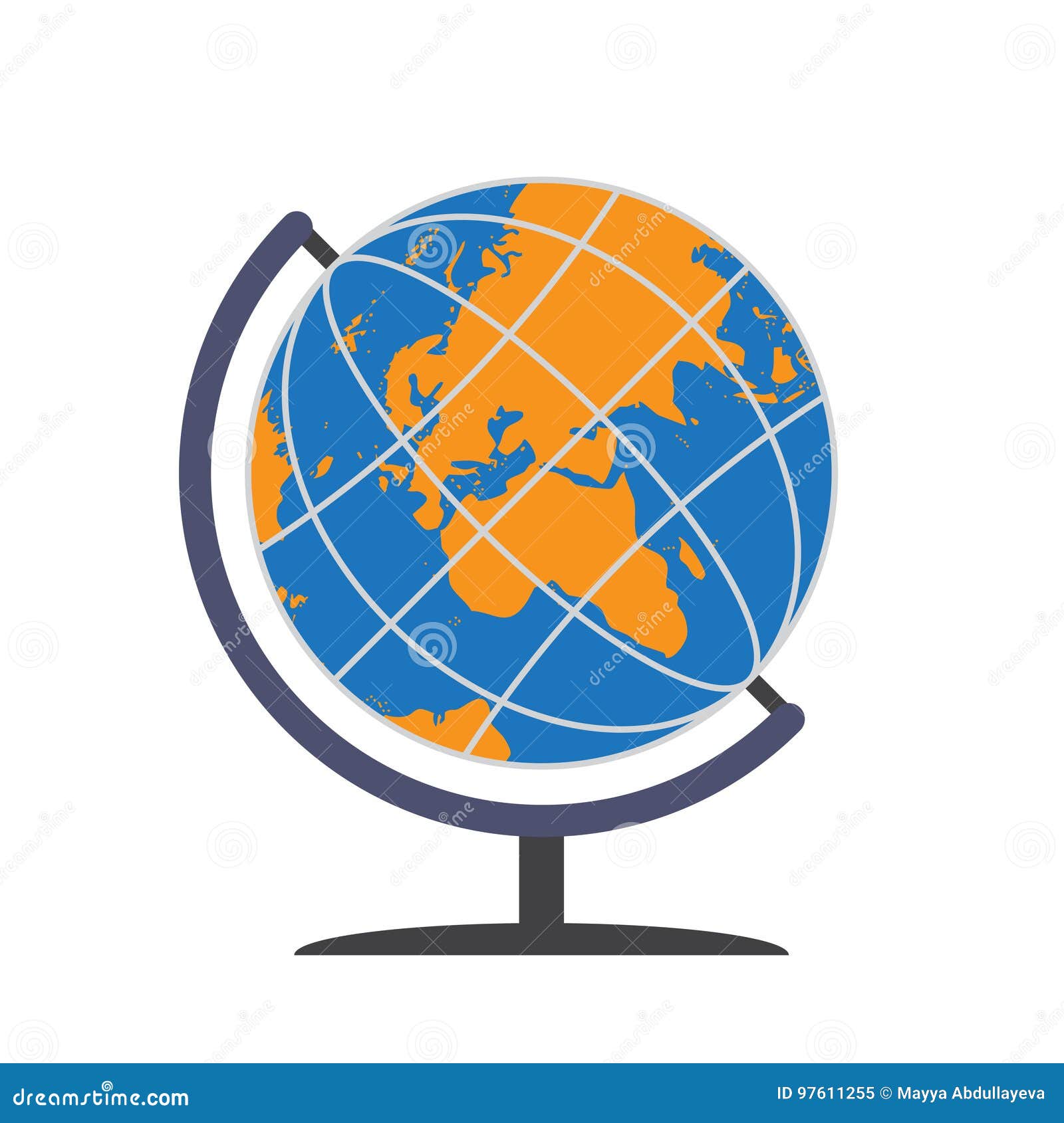 Colorful Flat Globe Isolated Stock Vector - Illustration of element ...