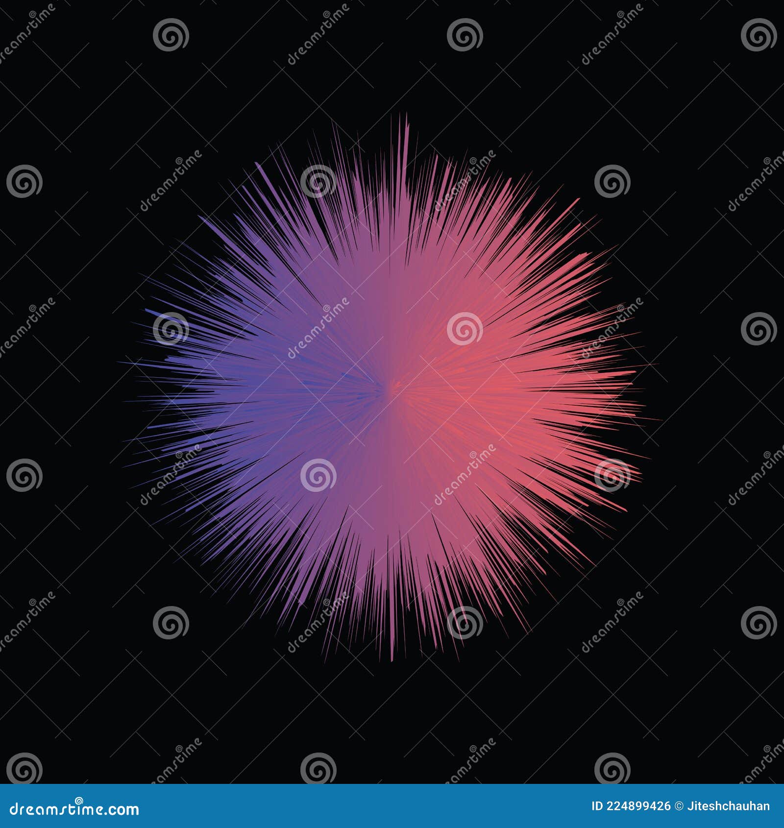 Colorful Flat Gradient Color Splash on Black Background Stock Vector ...