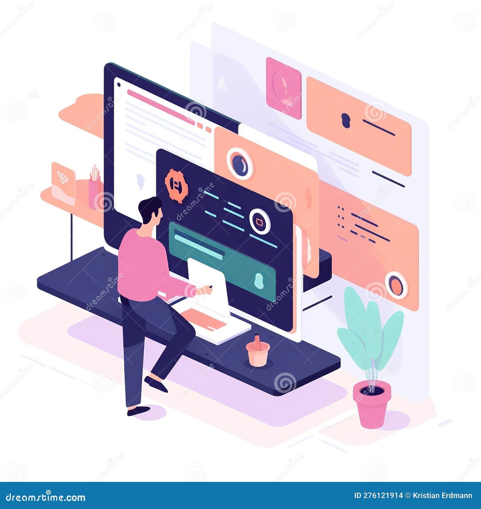 Vibrant Flat Illustration of User Testing and Iterating for Project ...