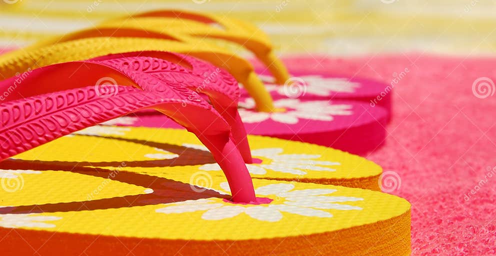 Colorful Flip Flops stock image. Image of bright, flip - 2542109