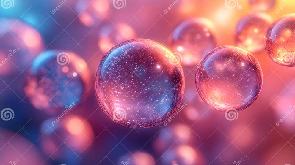 Colorful Floating Bubbles Filled with Light and Texture Create a ...