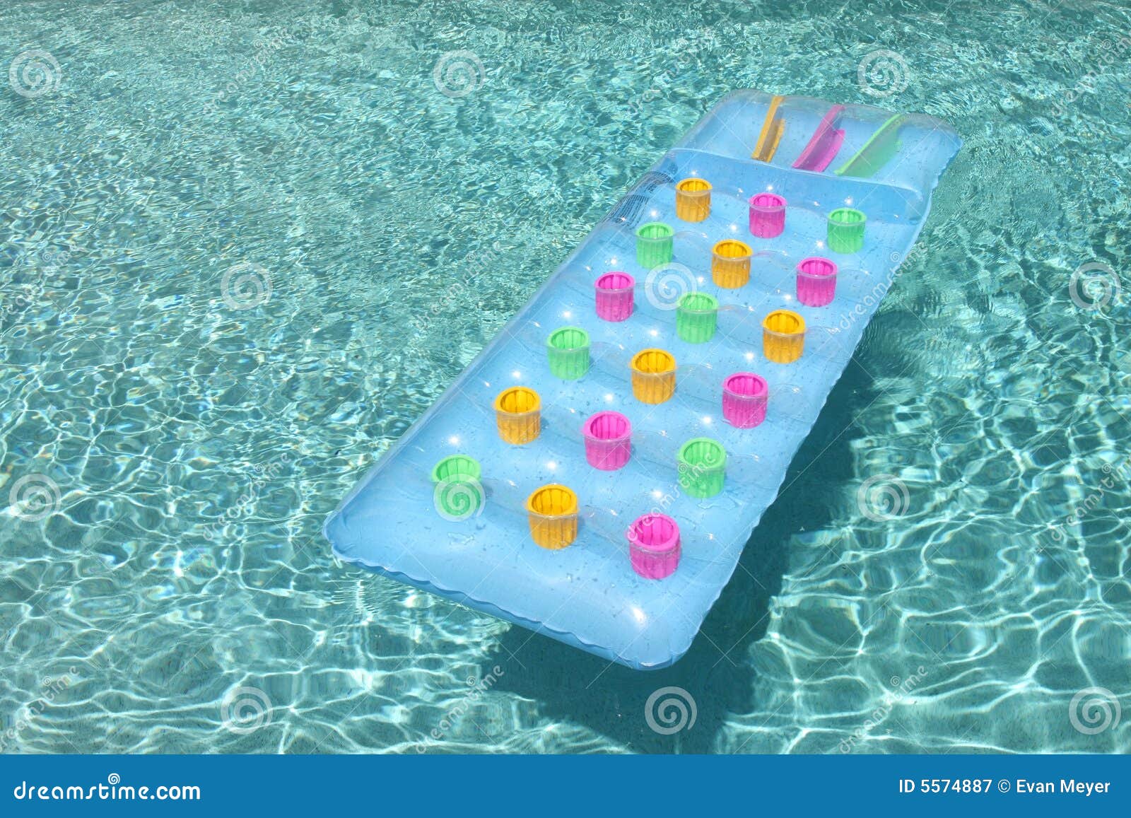 Colorful Raft Floating In Swimming Pool Royalty-Free Stock Photo ...