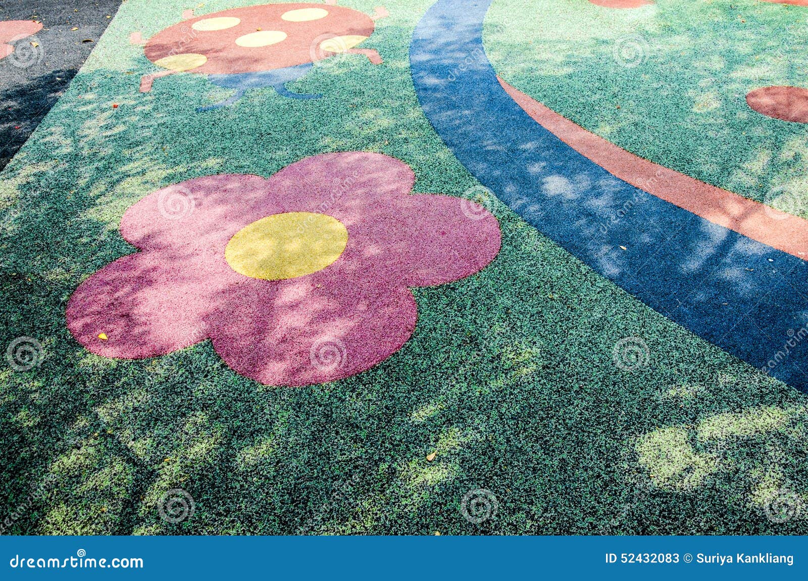 Colorful Floor in Play Ground Stock Image - Image of soft, play: 52432083