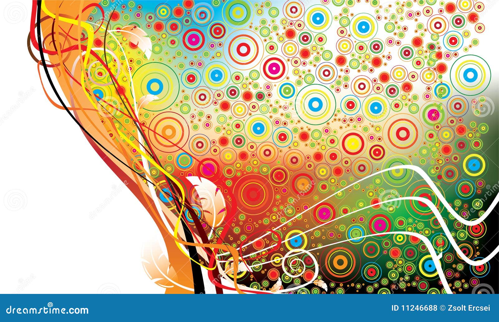 Colorful floral design stock vector. Illustration of modern - 11246688