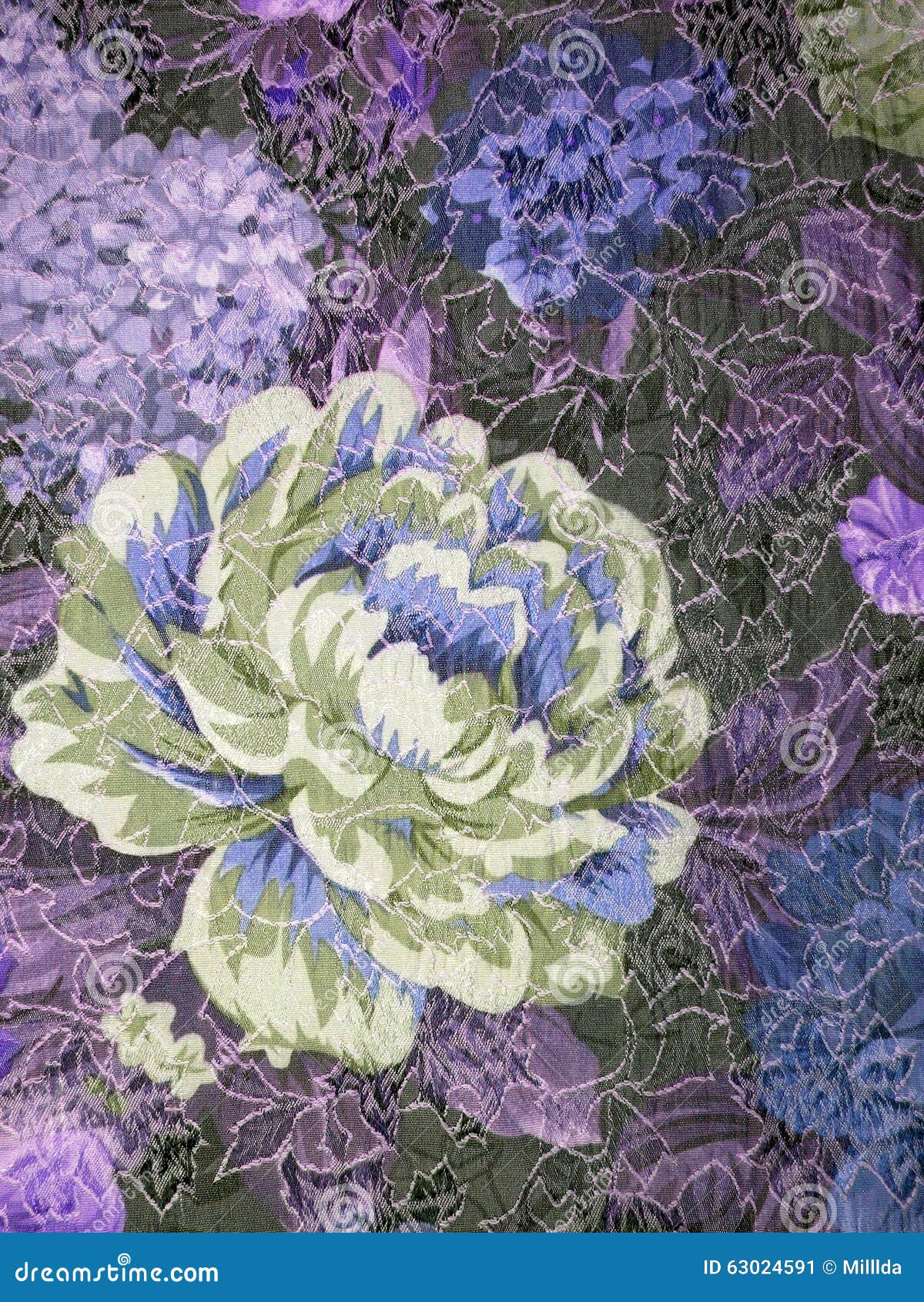 Colorful Floral Fabric Abstract Stock Image - Image of blossom, swirl ...