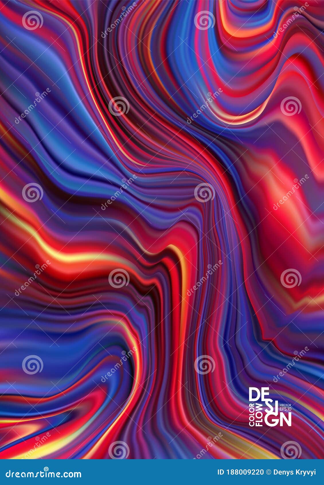 Colorful Flow Background. Wave Color Liquid Shape Stock Vector ...