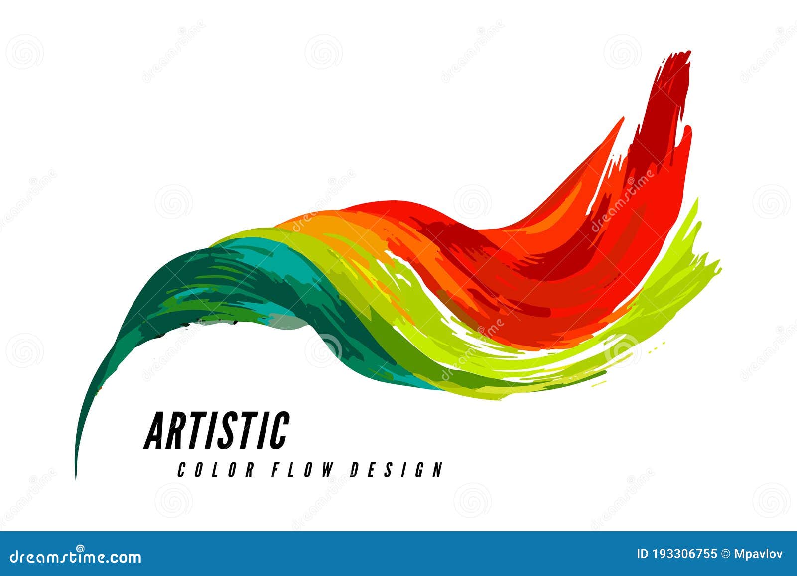 Colorful Flow Design. Trending Wave Liquid Vector Illustration on White ...