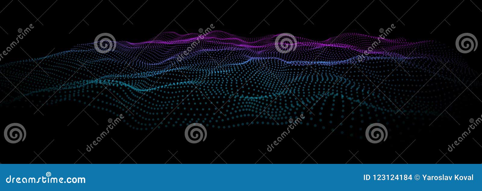 Deep Data As Part of Big Data. Point Wave Ui Hud. Stock Illustration ...