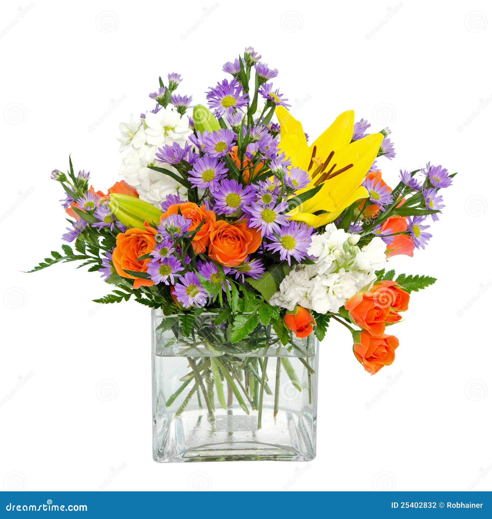 Colorful Flower Arrangement Centerpiece Stock Photo - Image of ...