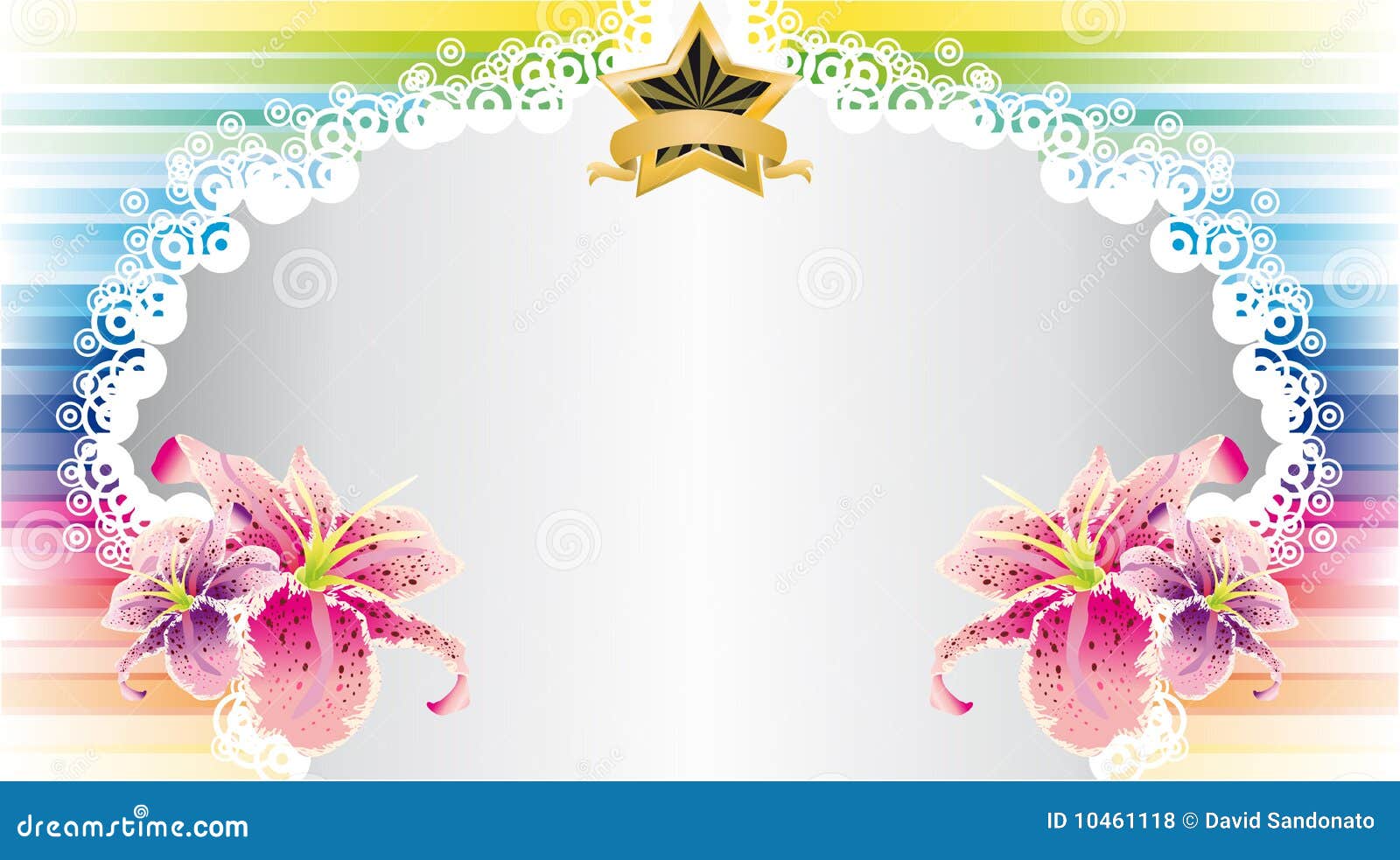 Colorful Flower Card stock vector. Illustration of graphic - 10461118