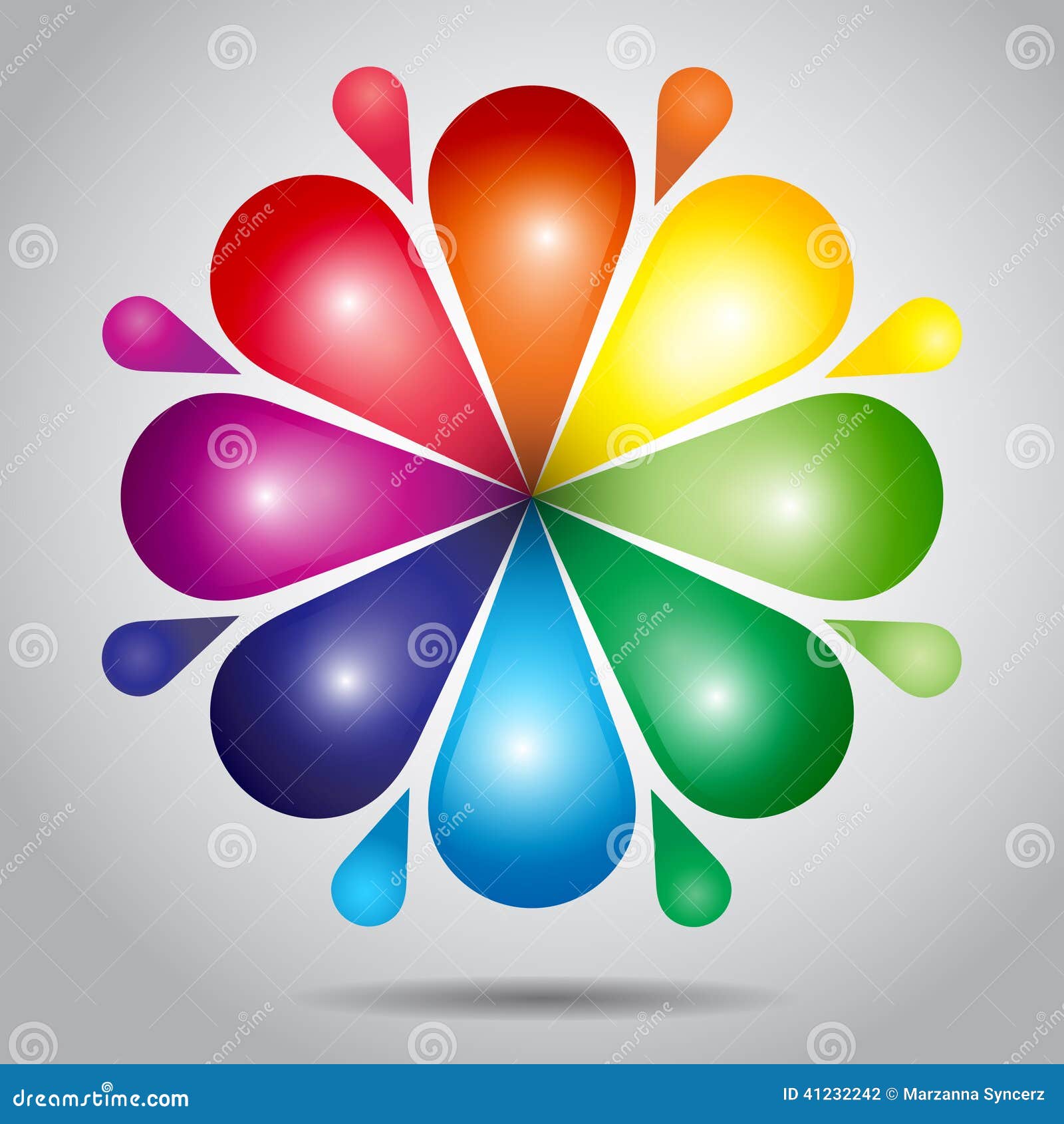 Colorful flower design stock vector. Illustration of colorful - 41232242