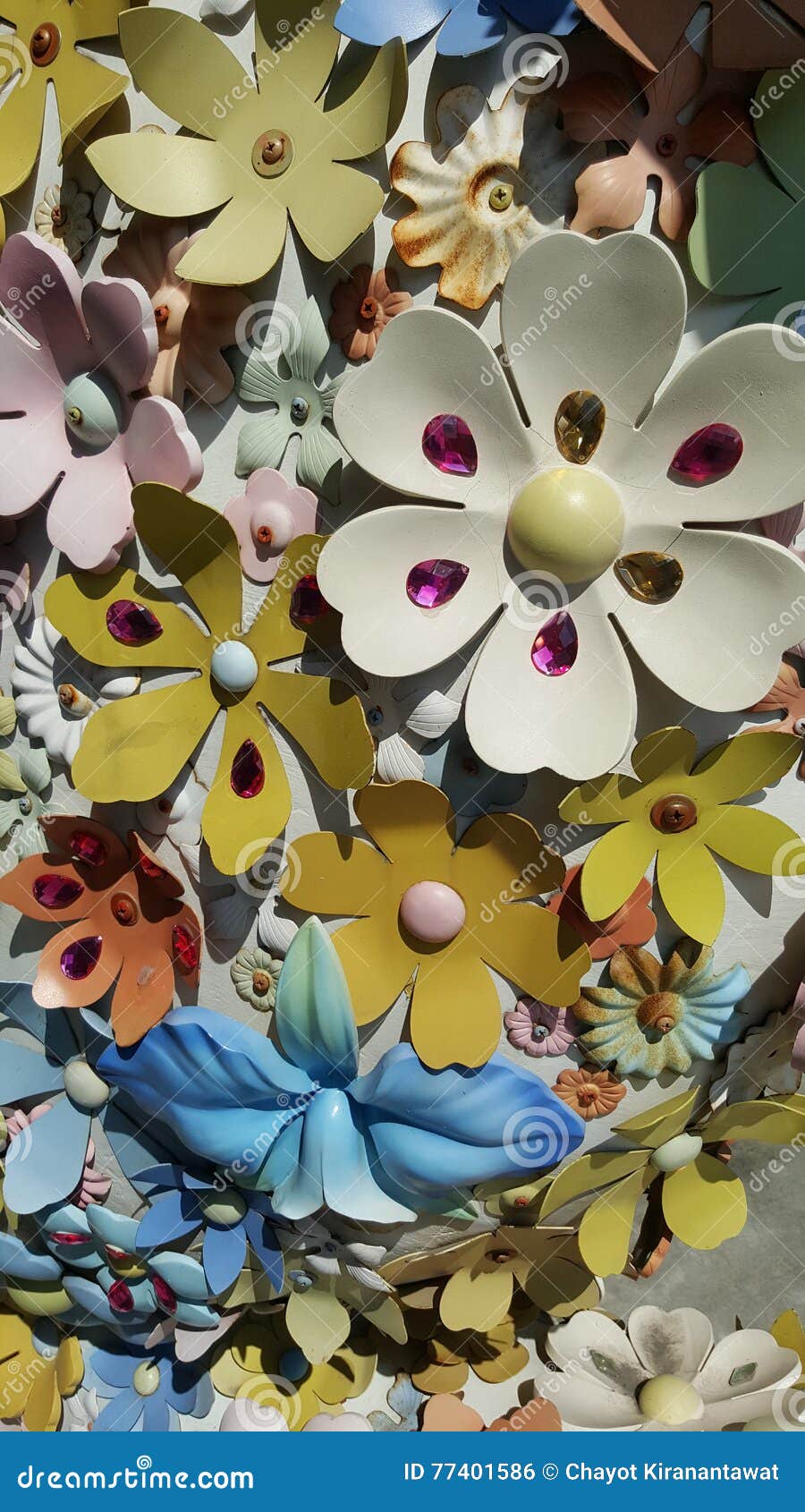 Colorful Flower Elements of Sculpture Suface with High Contrast of ...