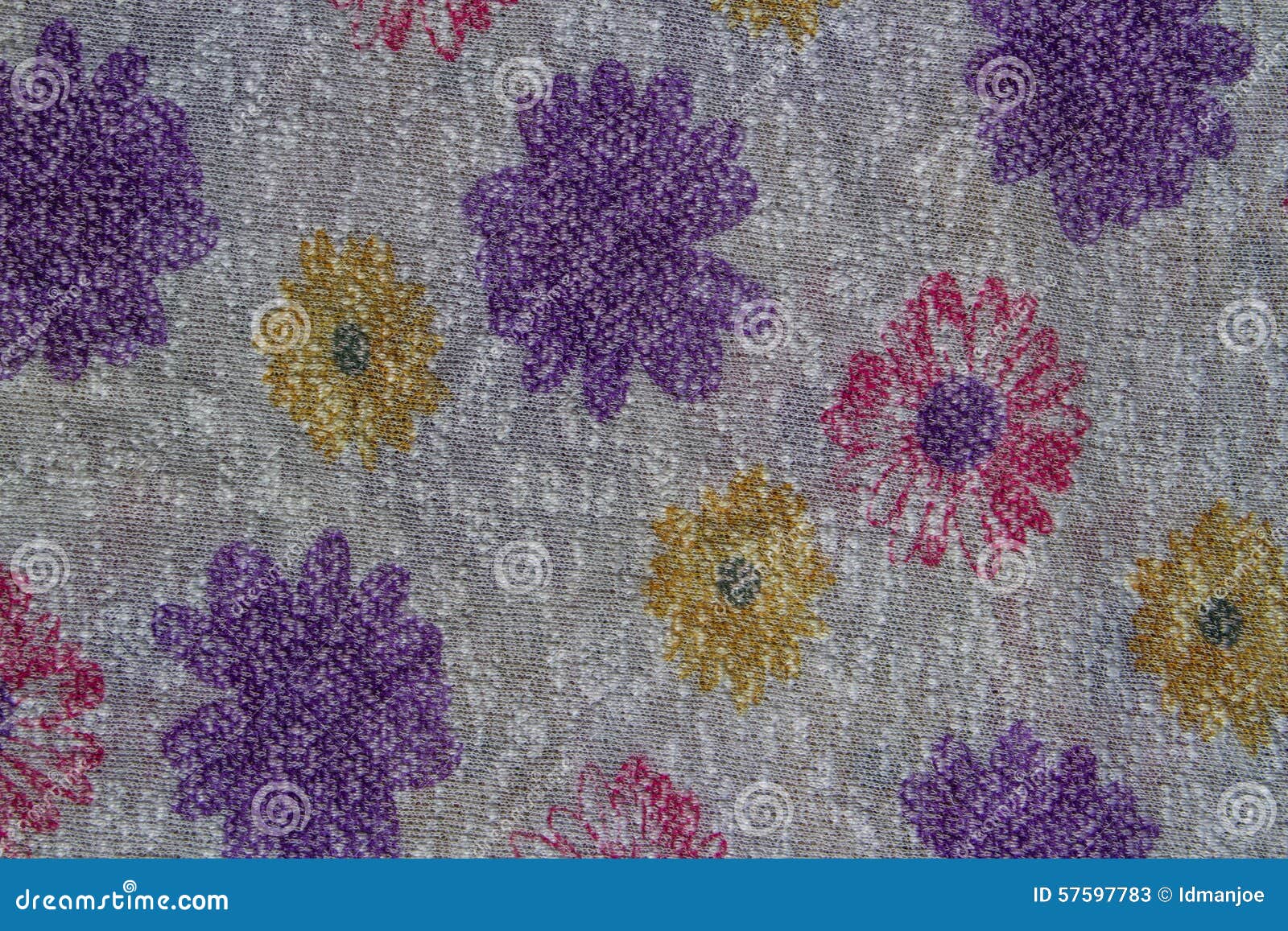 Colorful flower fabric stock image. Image of pattern - 57597783