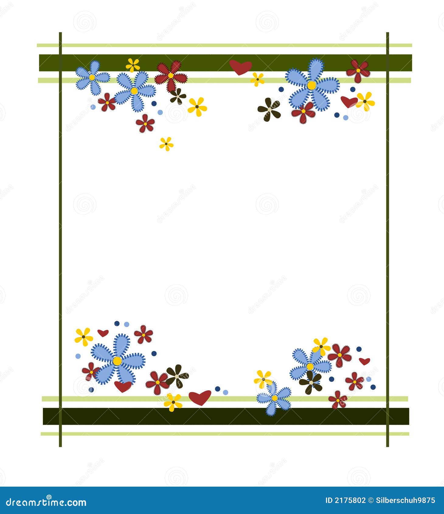 Colorful flower frame stock vector. Illustration of colorful - 2175802