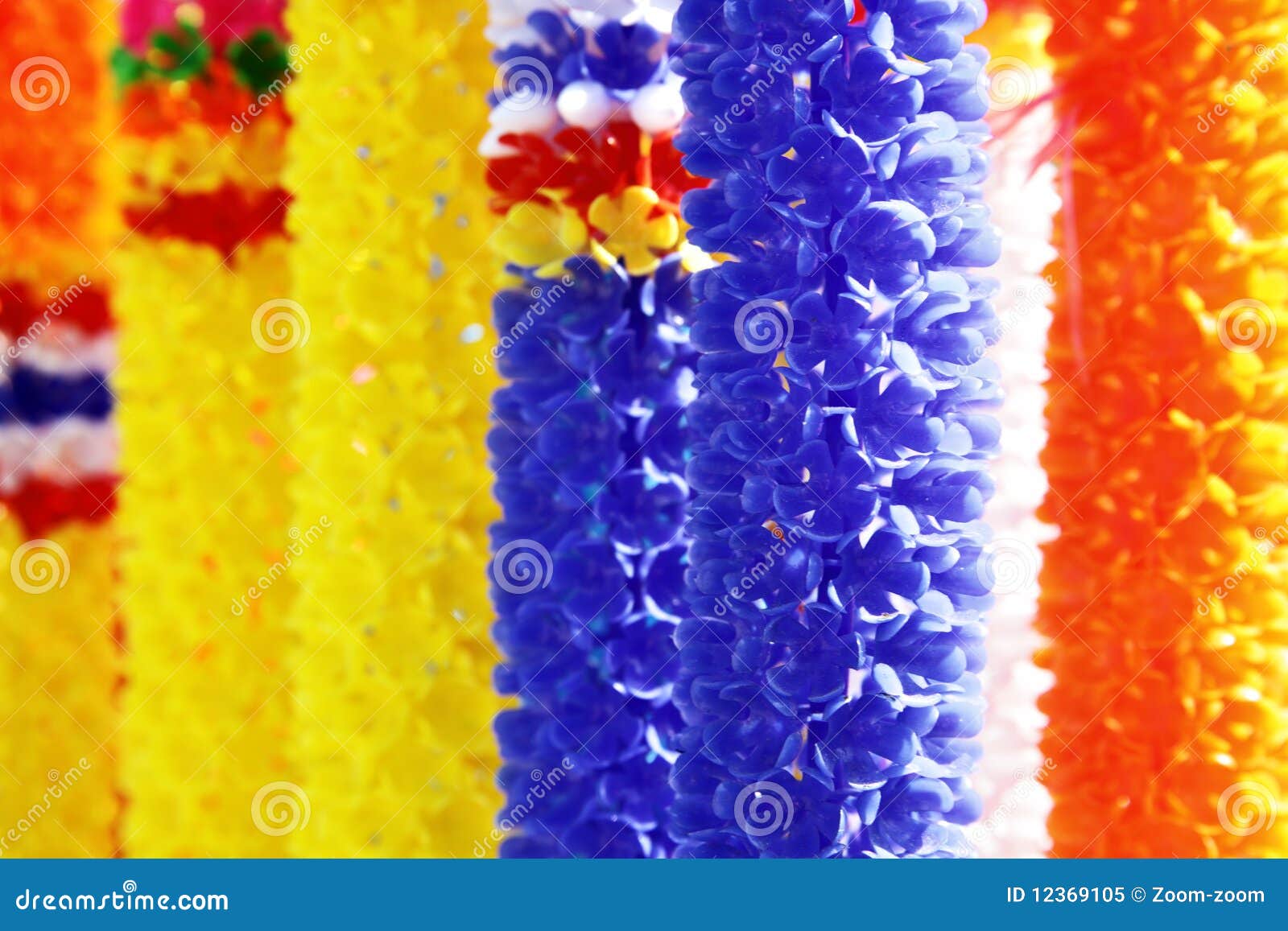Colorful flower garlands stock image. Image of bloom - 12369105