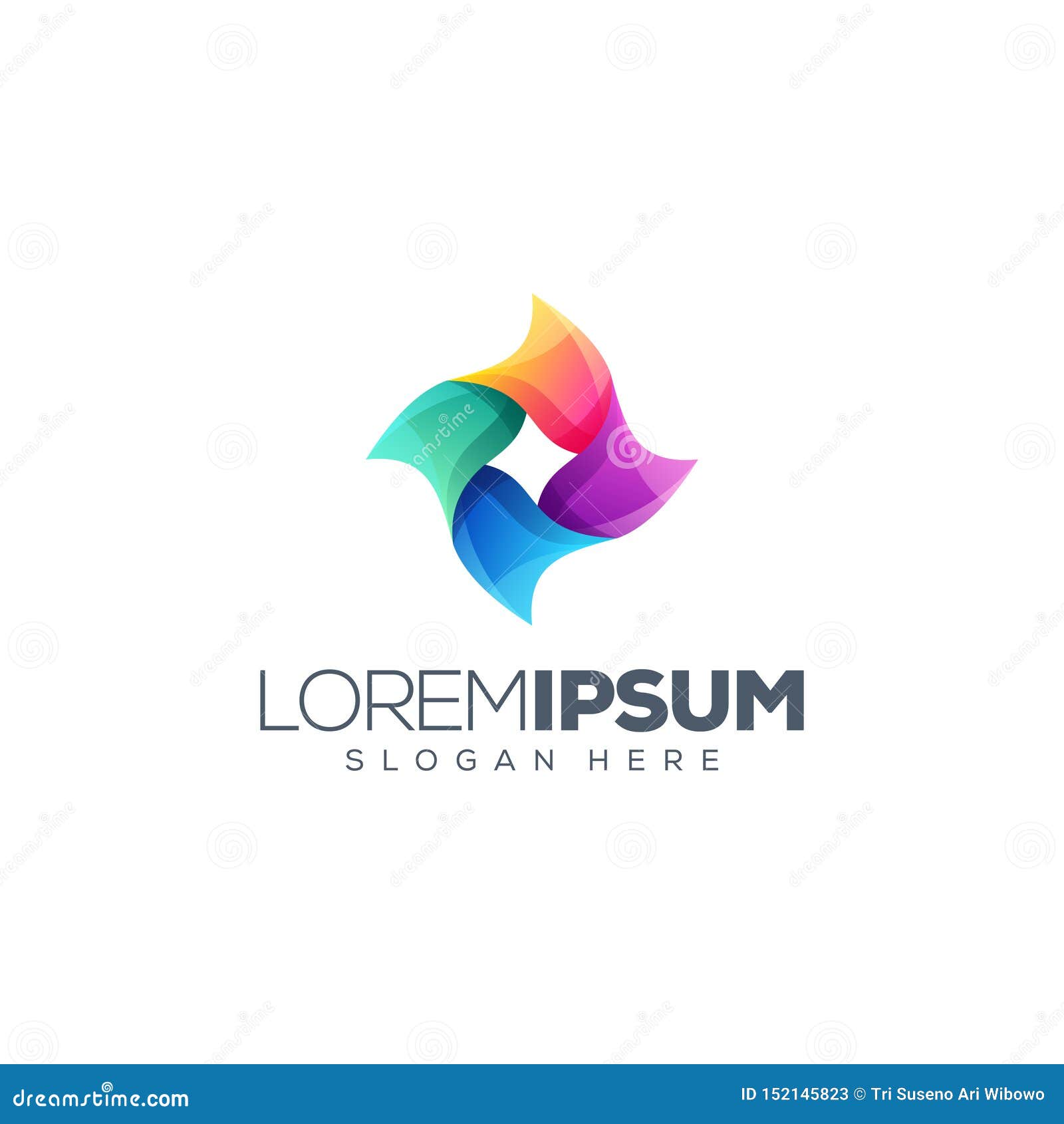 Colorful Flower Logo Design Vector Illustration Stock Vector ...