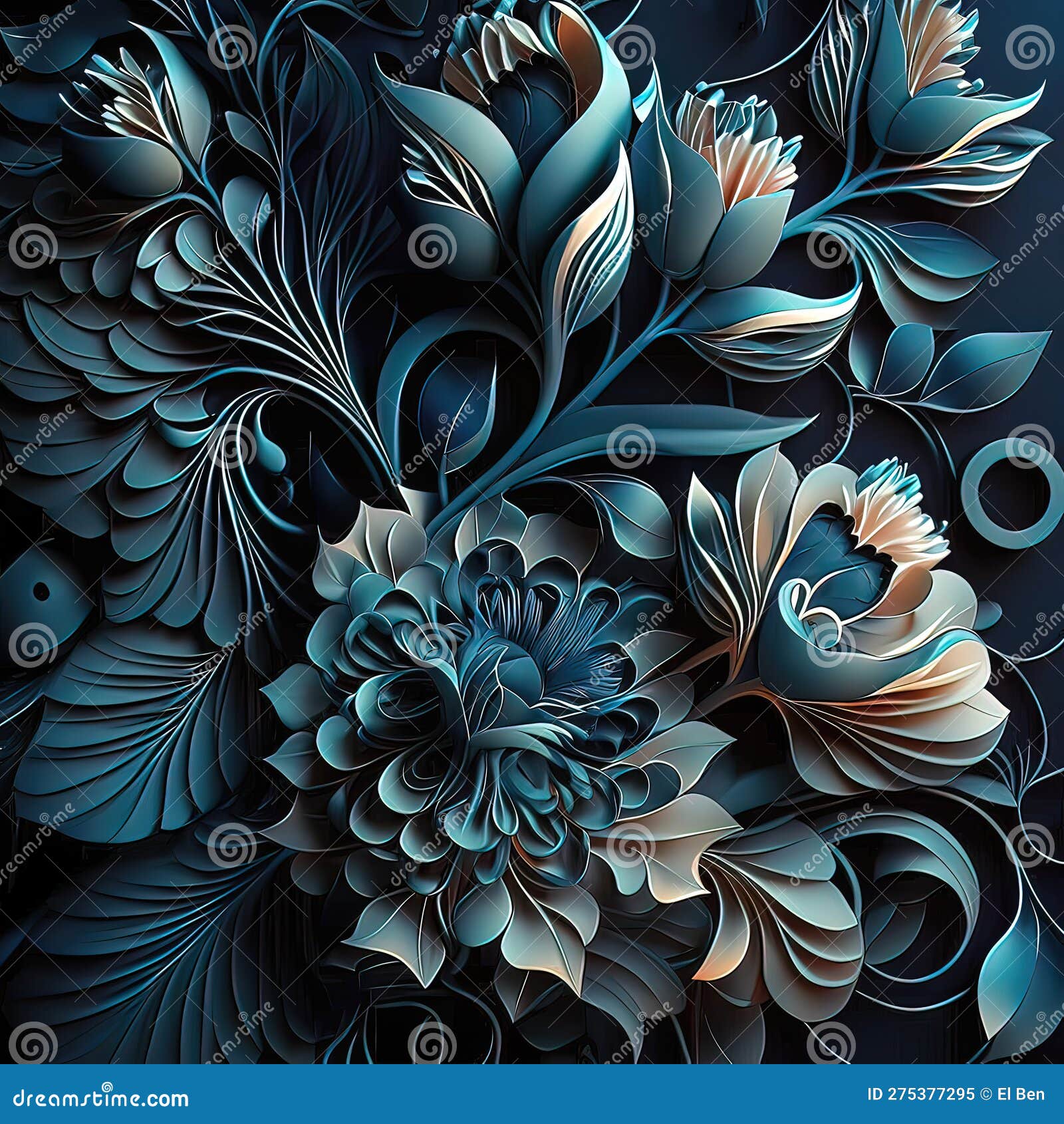 Colorful Flower Masterpiece Stock Illustration - Illustration of petal ...