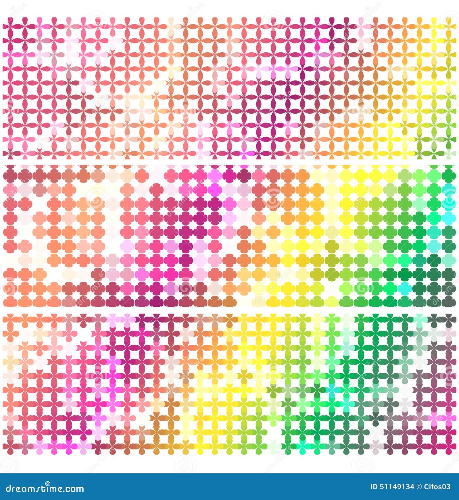 Colorful flower mosaic stock vector. Illustration of wallpaper - 51149134