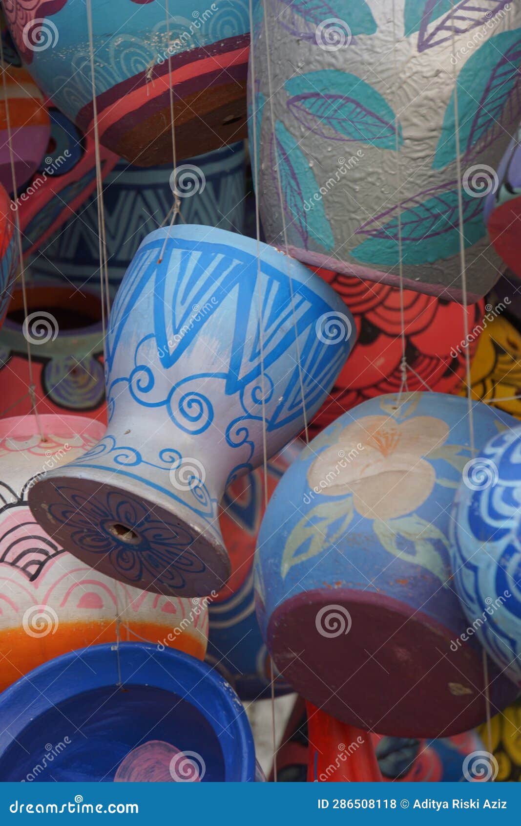 Colorful Flower Pot with a Natural Background Stock Photo - Image of ...