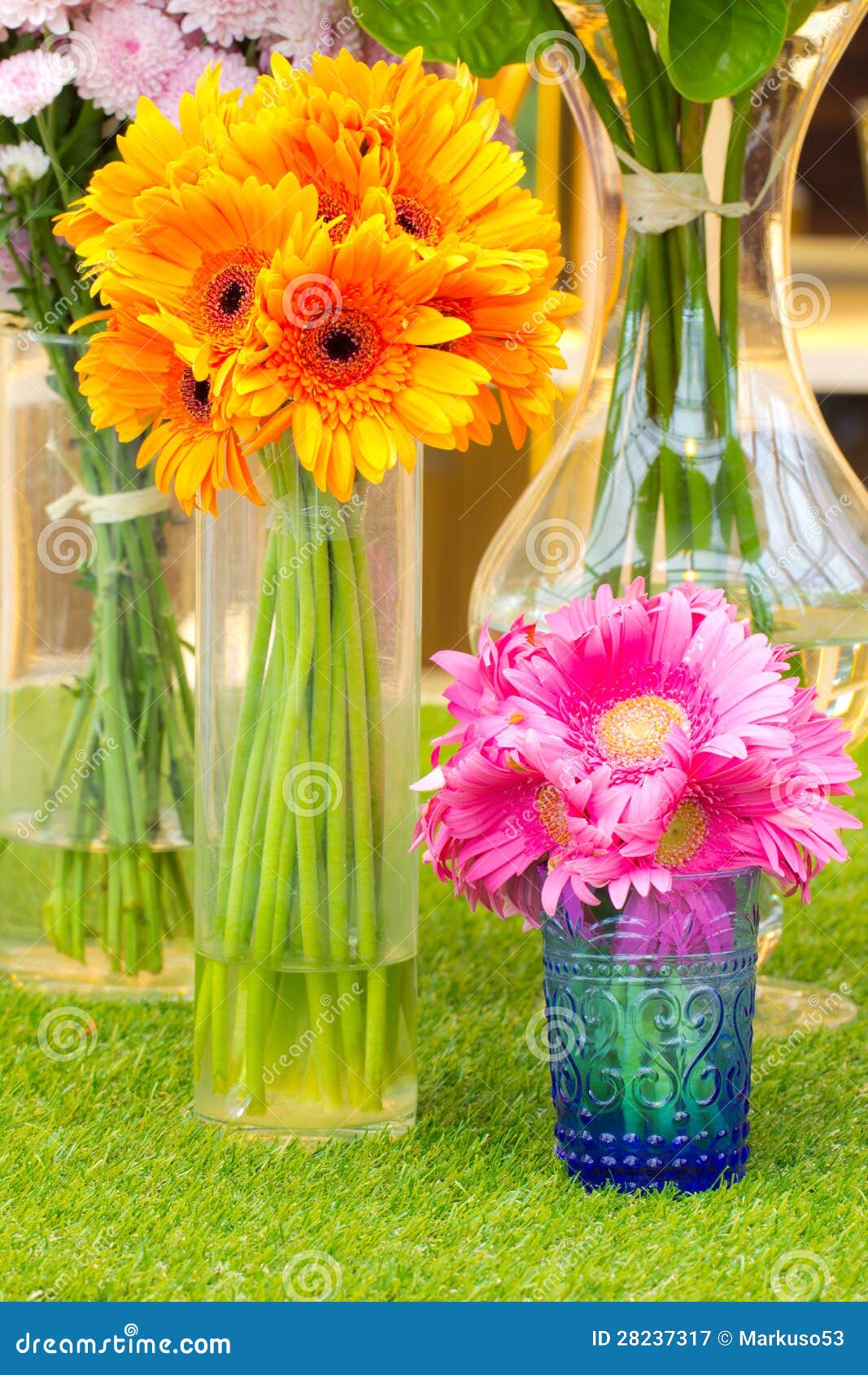 Colorful Flower In Vase Royalty Free Stock Photography - Image: 28237317