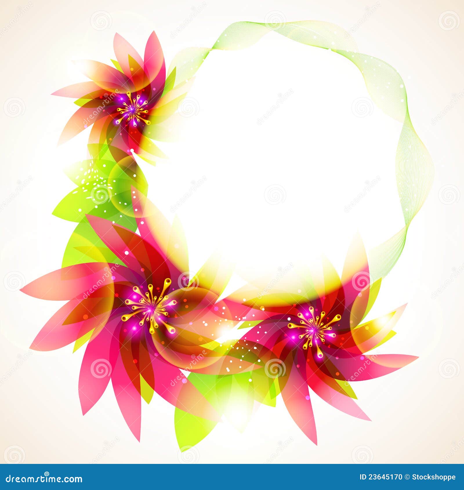 Colorful Flower Vector stock vector. Illustration of delicate - 23645170