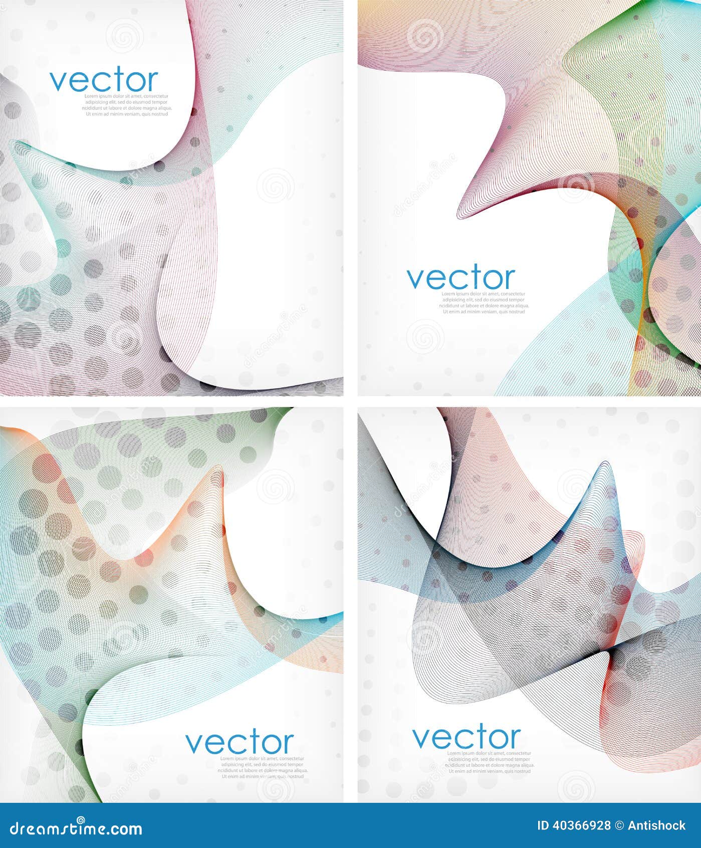 Colorful Flowing Business Wave Layout Stock Vector - Illustration of ...