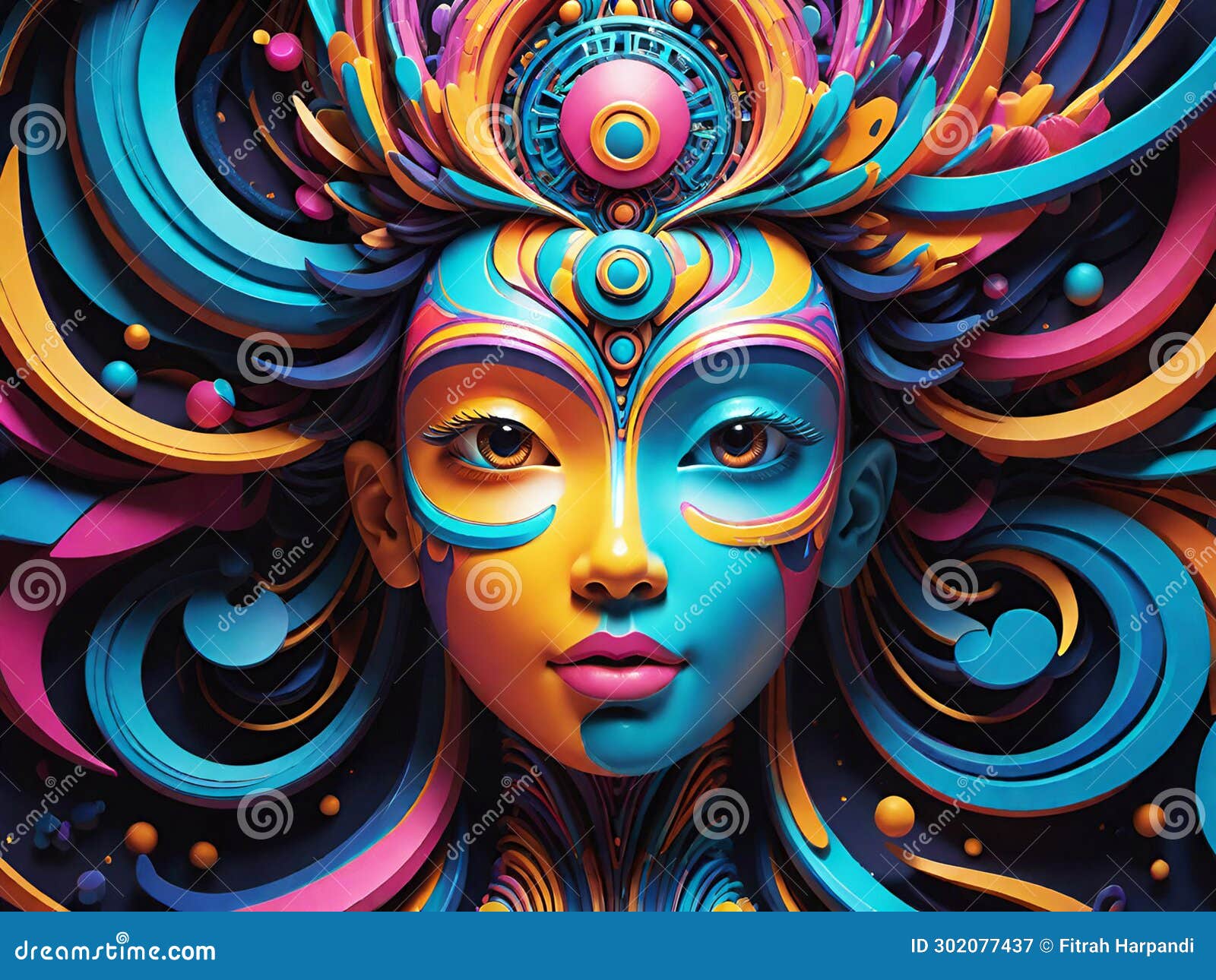 Colorful Flowing Liquid Paint 3d Render Abstract Background Editorial ...