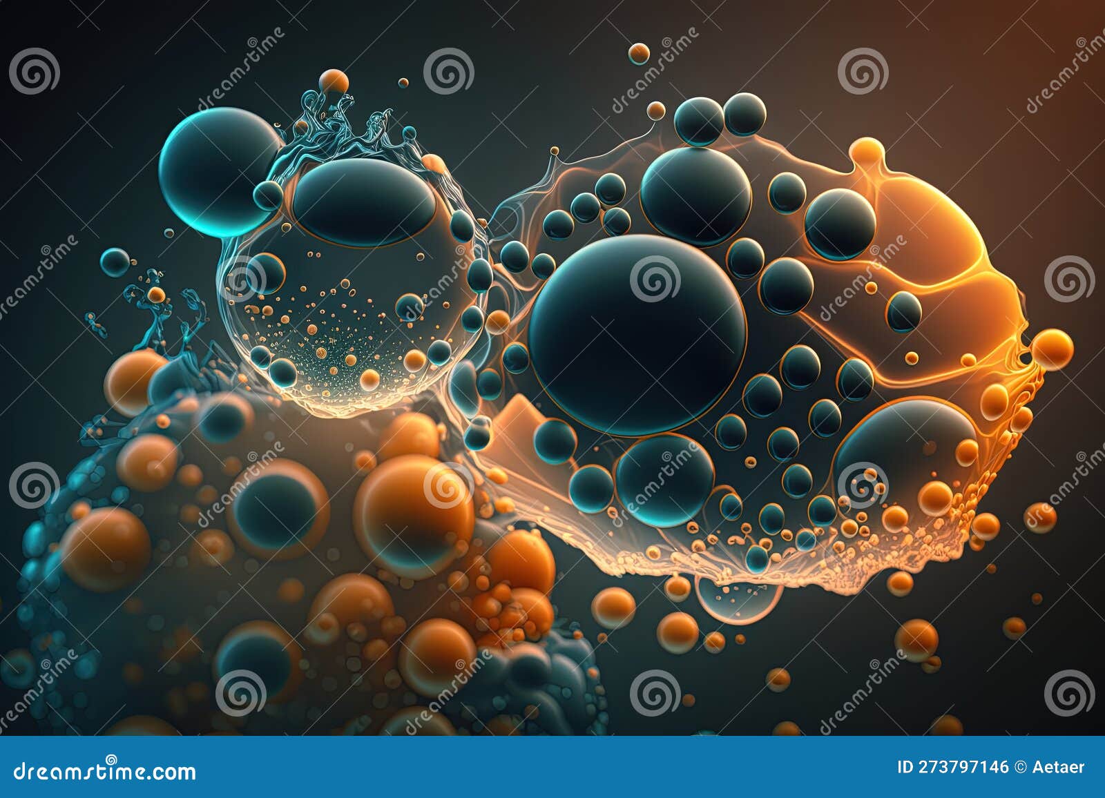 Colorful Fluid Bubbles Abstract Background, Isomorphic Blobs and ...