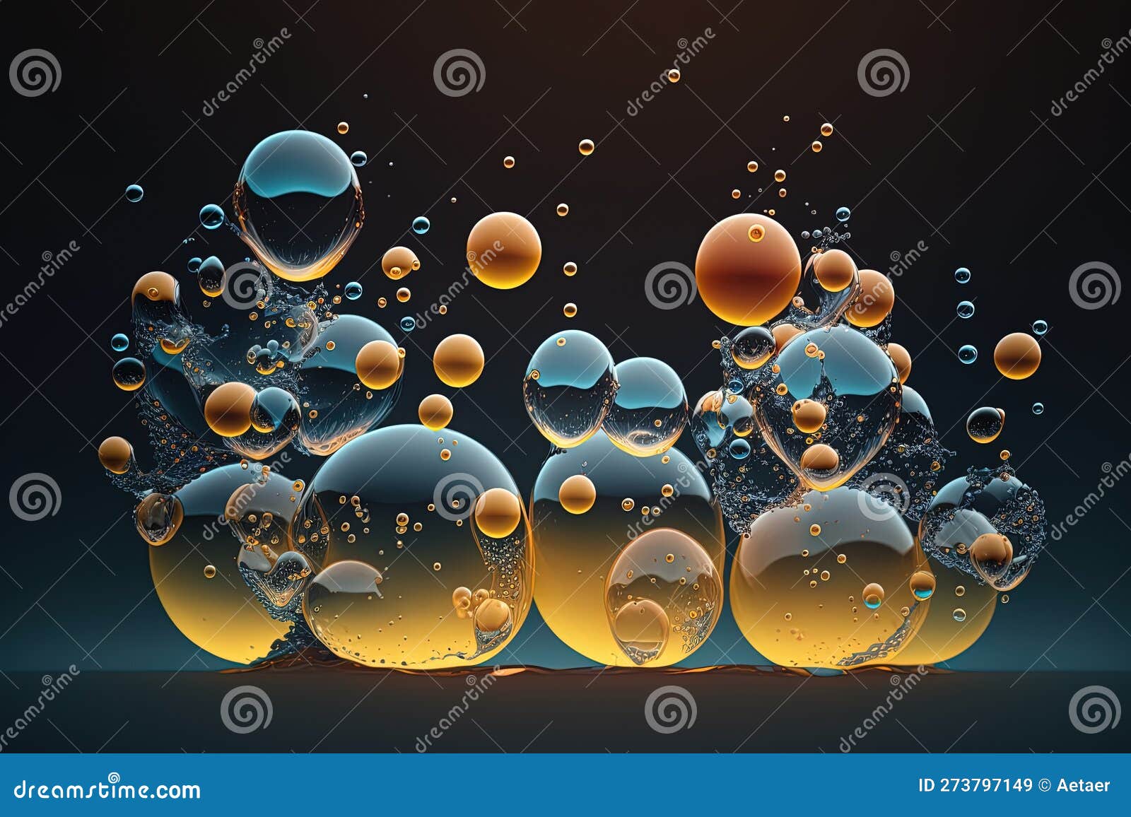 Colorful Fluid Bubbles Abstract Background, Isomorphic Blobs and ...