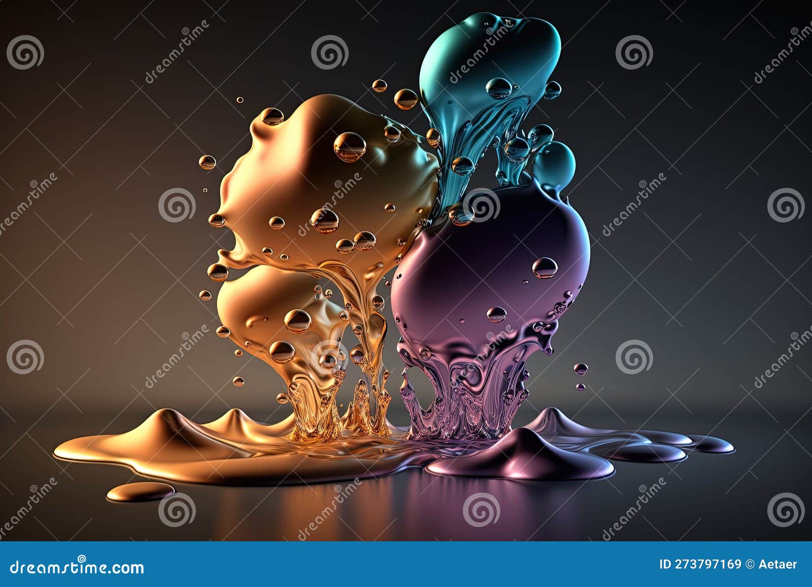 Colorful Fluid Bubbles Abstract Background, Isomorphic Blobs and ...