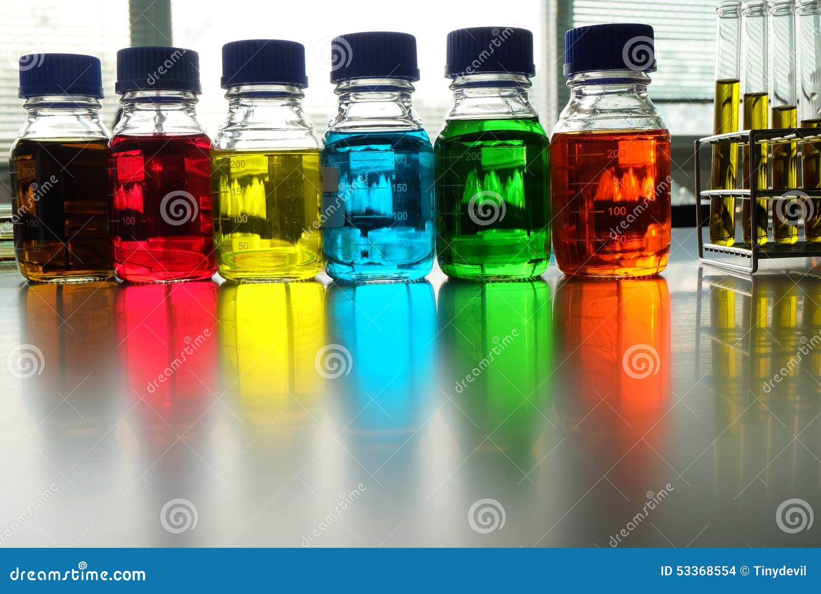 Colorful Fluid in Glass Ware Stock Photo - Image of medicine, health ...
