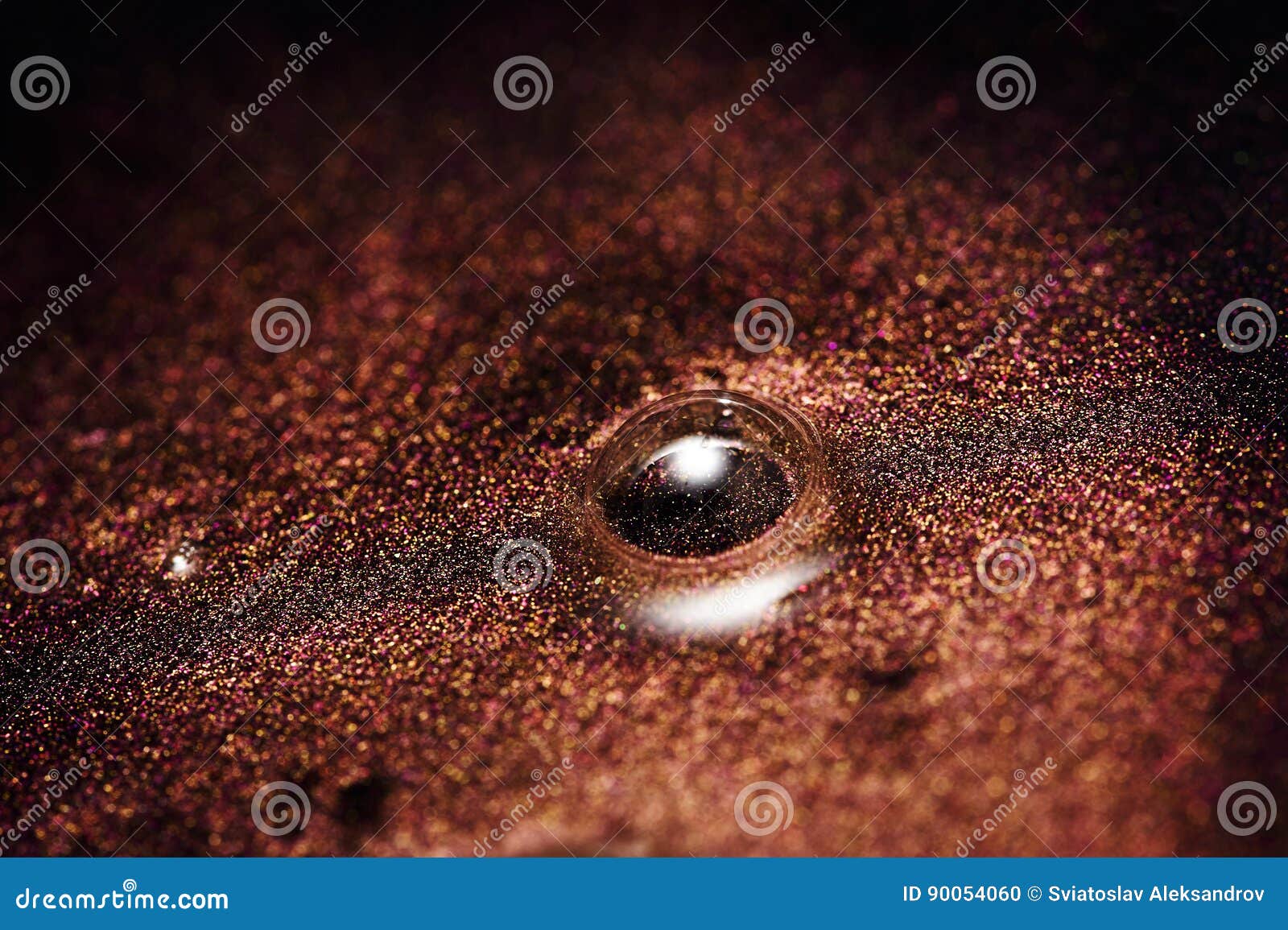 Colorful Fluid Make-up Paint with Brown Particles Stock Photo - Image ...