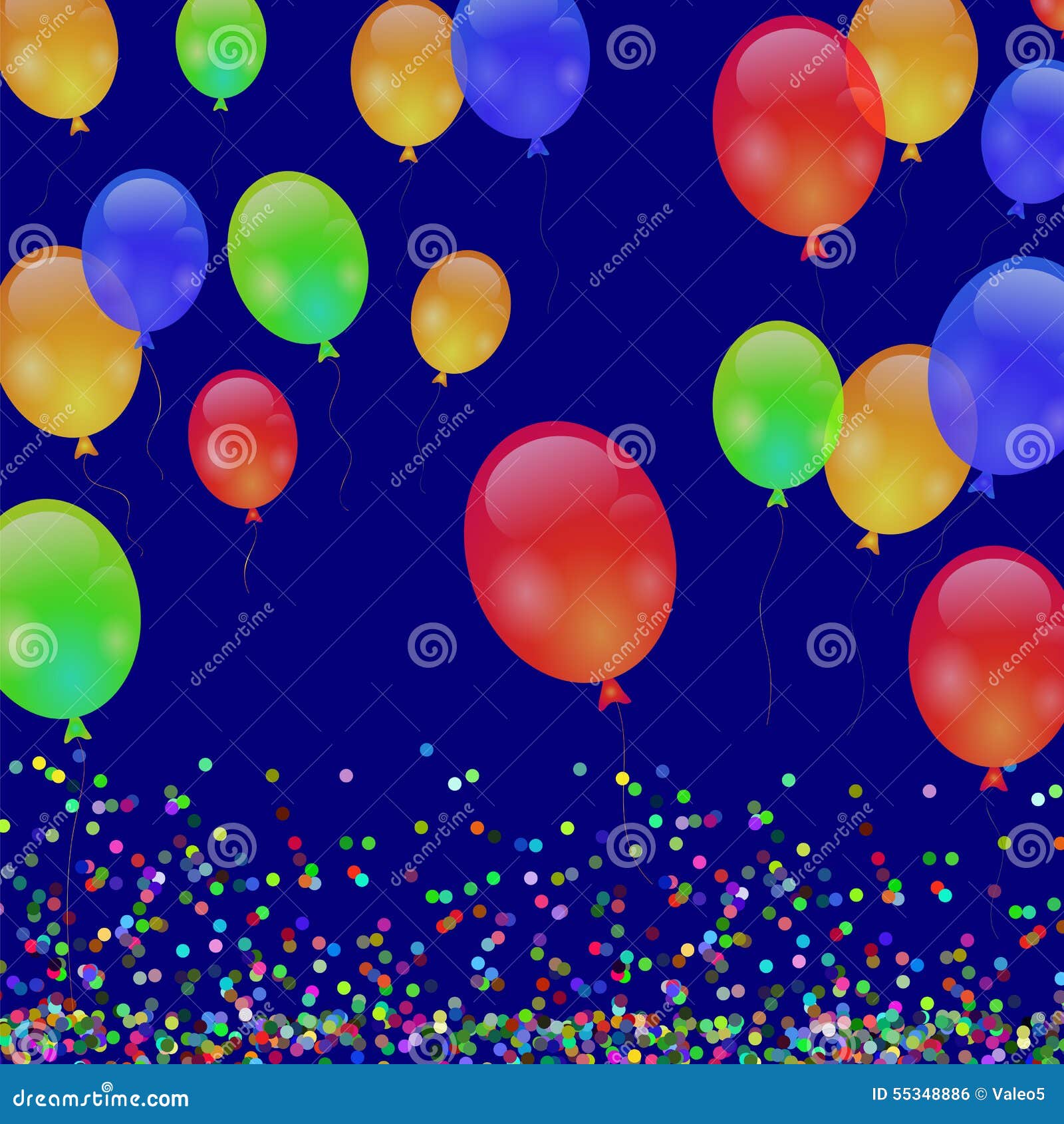 Colorful Flying Balloons stock vector. Illustration of inflatable ...