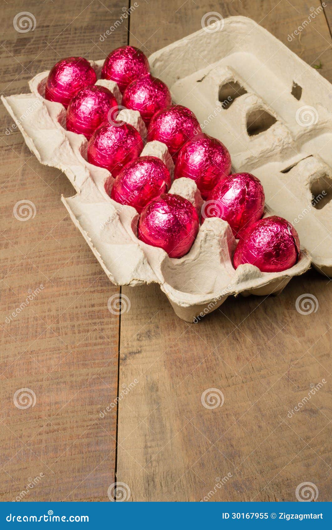 Colorful Foiled Eggs in Container Stock Image - Image of basket ...