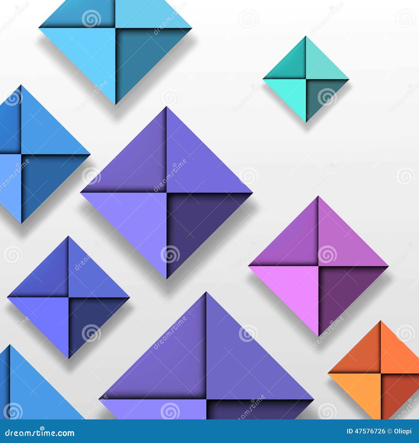 Colorful Folded Paper Background Stock Illustration - Illustration of ...