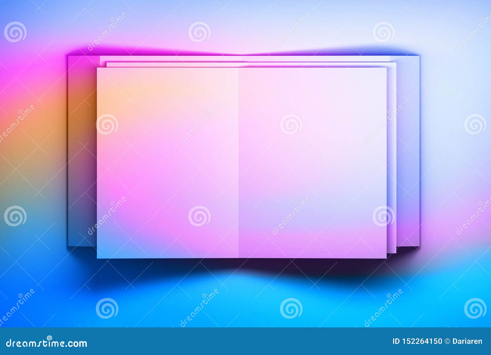 Colorful Folded Paper Sheets on a Table Stock Illustration ...