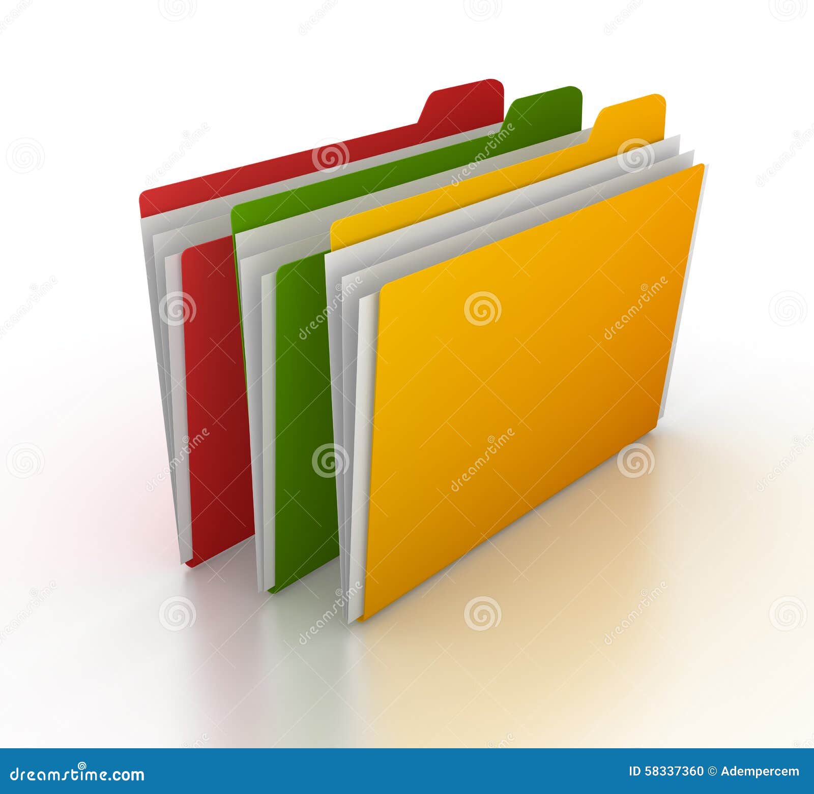 Colorful folder stock illustration. Illustration of archive - 58337360