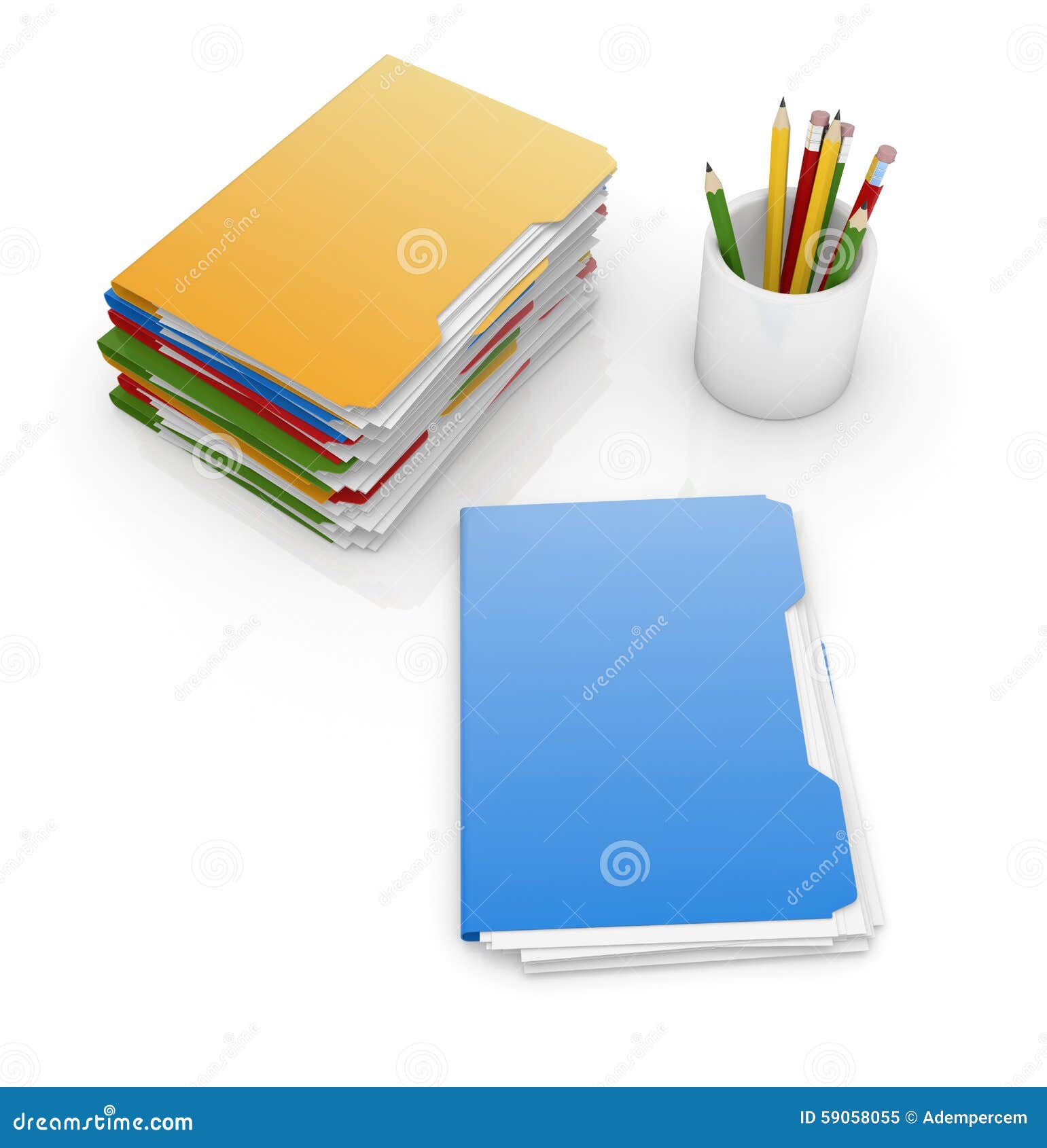 Colorful Folder Icons Stock Photo | CartoonDealer.com #2615010
