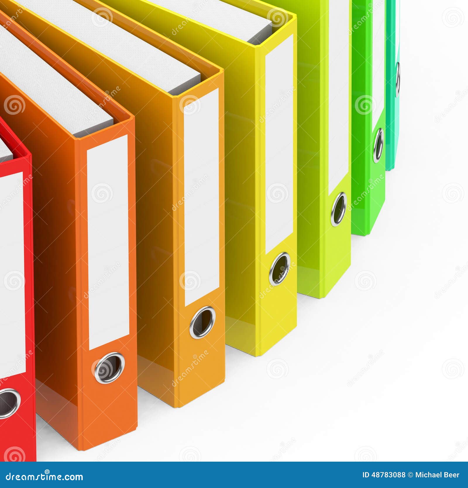 The colorful folder row stock illustration. Illustration of folder ...