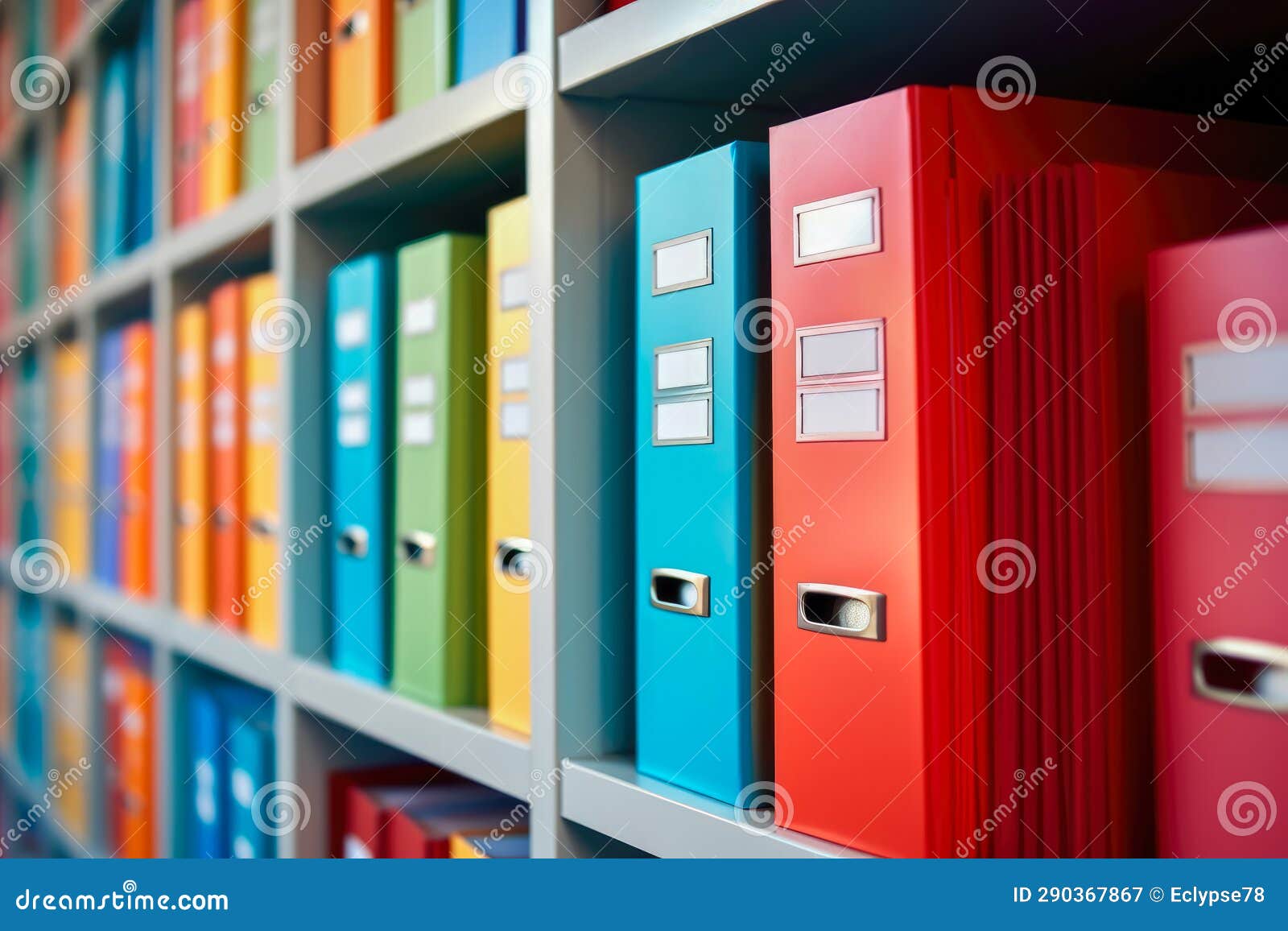 Colorful Folders and Files stock illustration. Illustration of ...