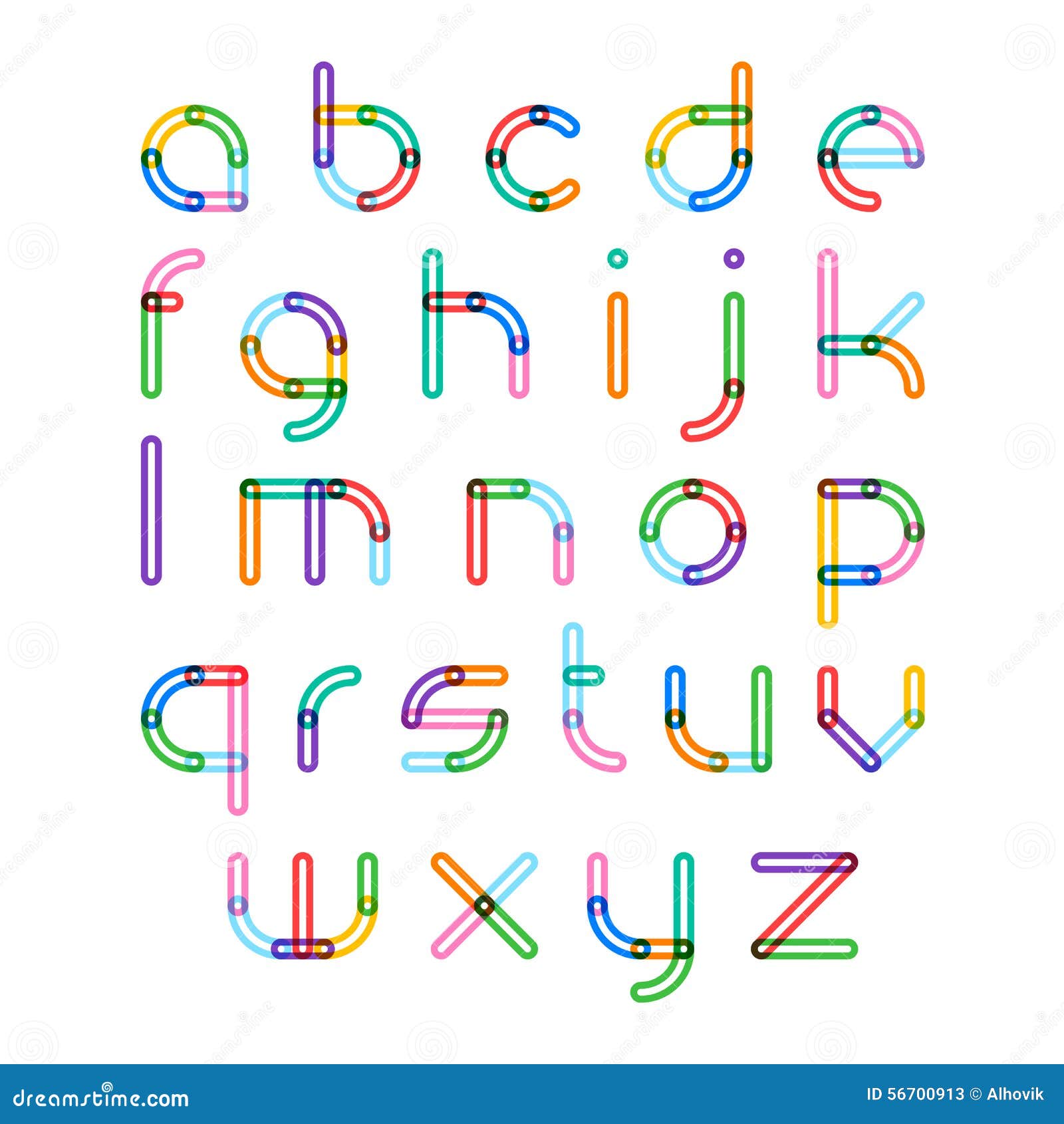 Colorful Font, Alphabet Letters Stock Vector - Illustration of style ...