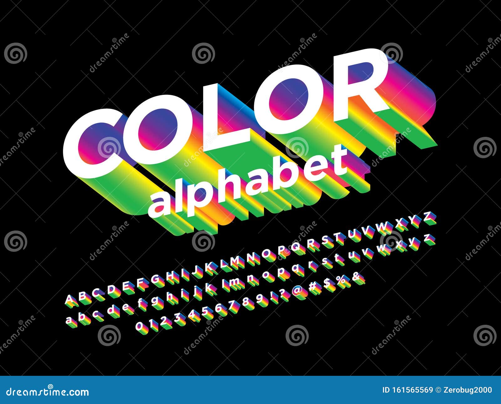 Colorful font stock vector. Illustration of blend, poster - 161565569