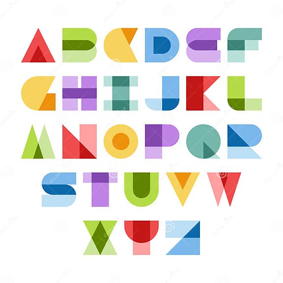 Colorful font stock vector. Illustration of decorative - 33983218